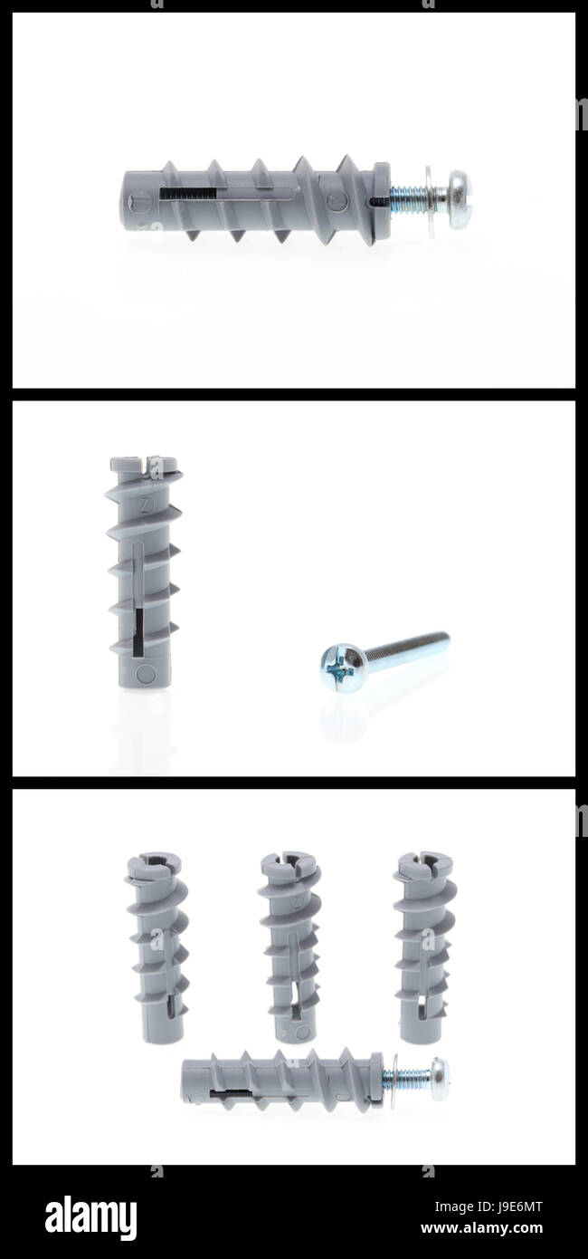 tool, screw, plastic, synthetic material, dowel, threaded, construction ...