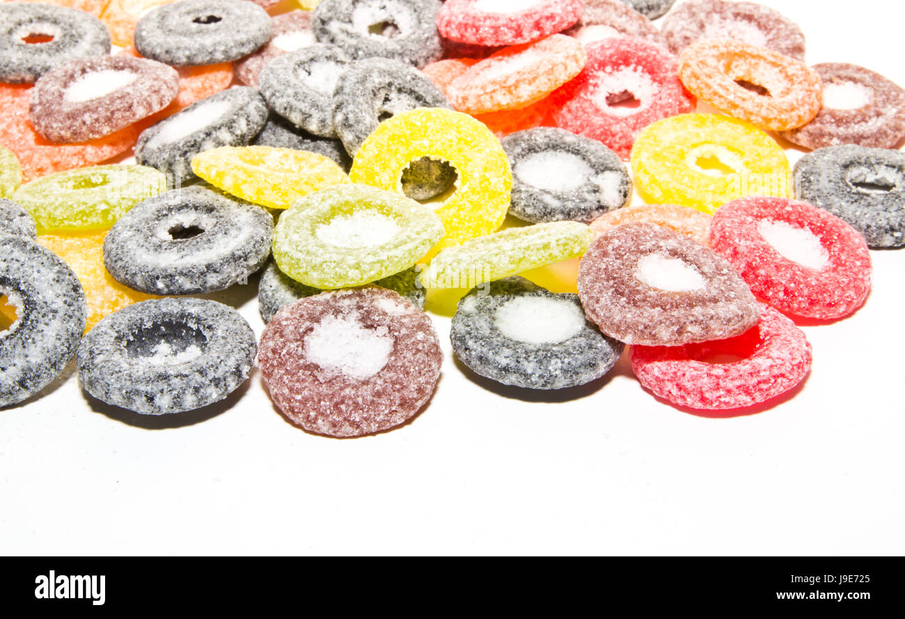 closeup, sugar, fruit, sour, candy, licorice, salty, ring, sweet ...