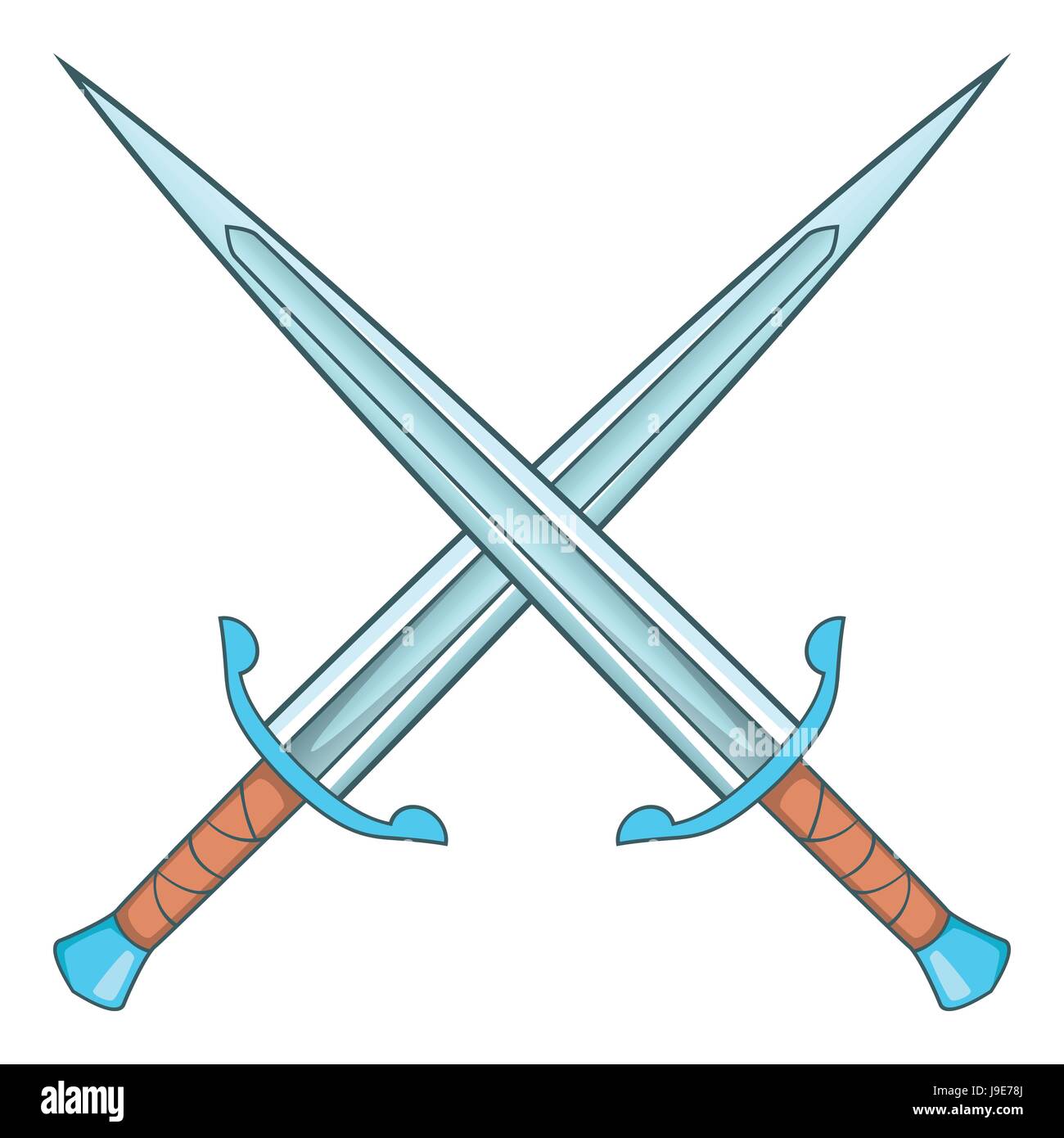 Crossed swords icon, cartoon style Stock Vector Image & Art - Alamy