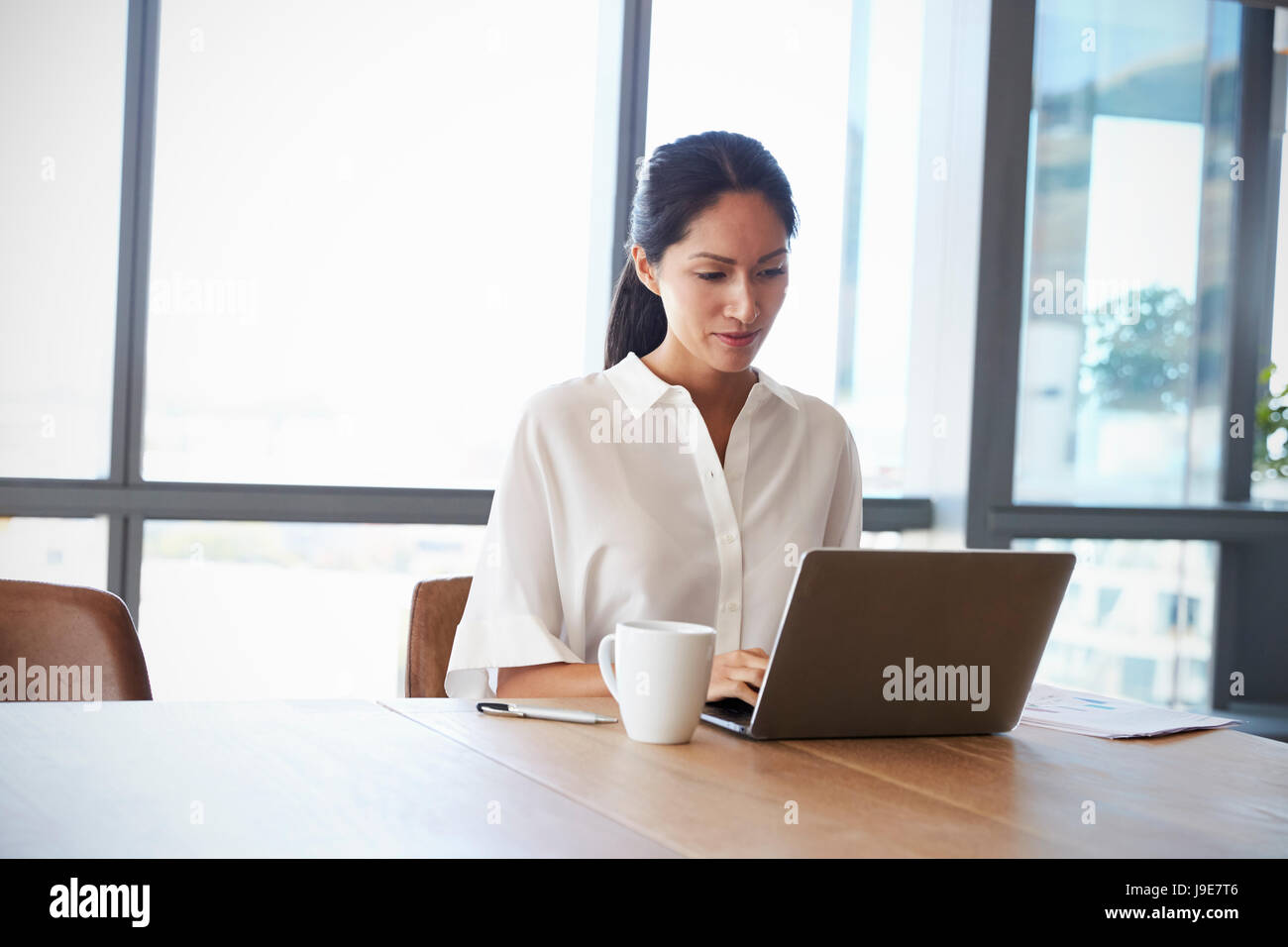 Alone with laptop hi-res stock photography and images - Alamy