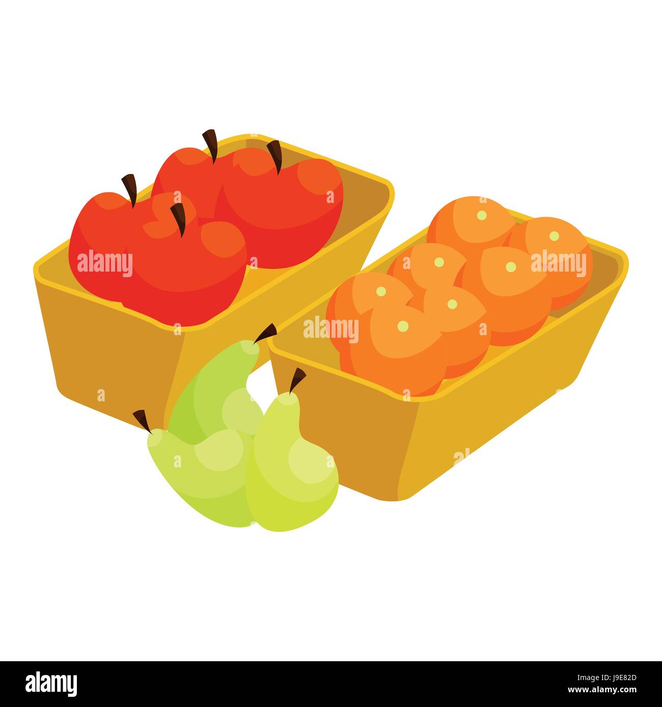 Boxes of fruit icon, cartoon style Stock Vector Image & Art - Alamy