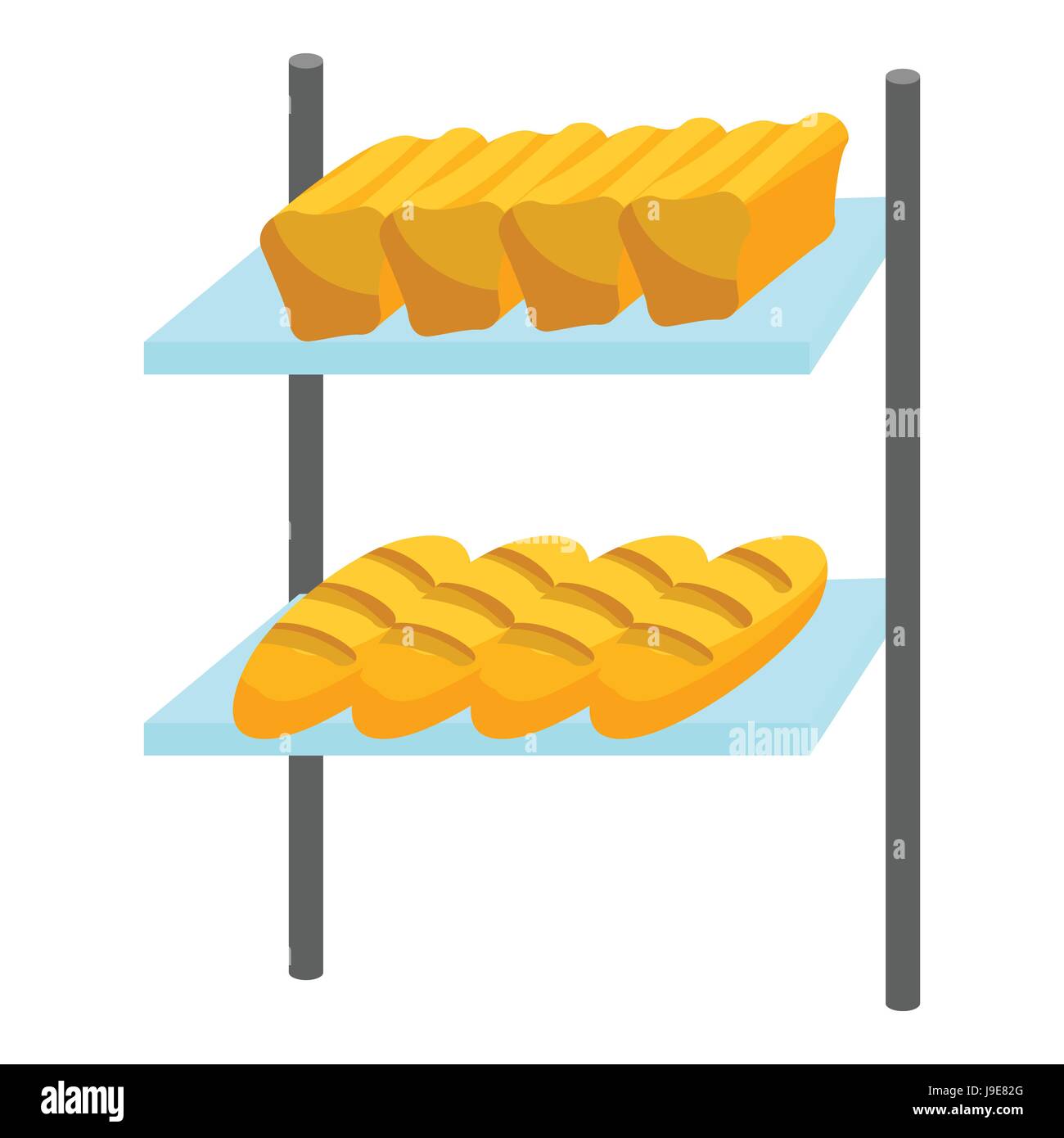 Loaves bread on shelf Stock Vector Images - Alamy