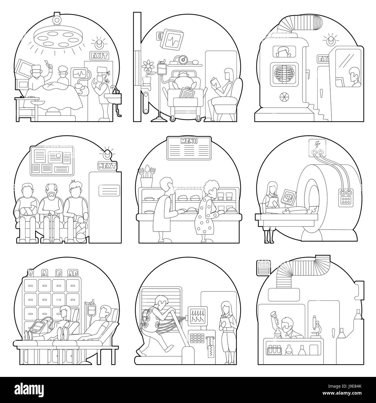 Medicine concepts set, outline style Stock Vector Image & Art - Alamy