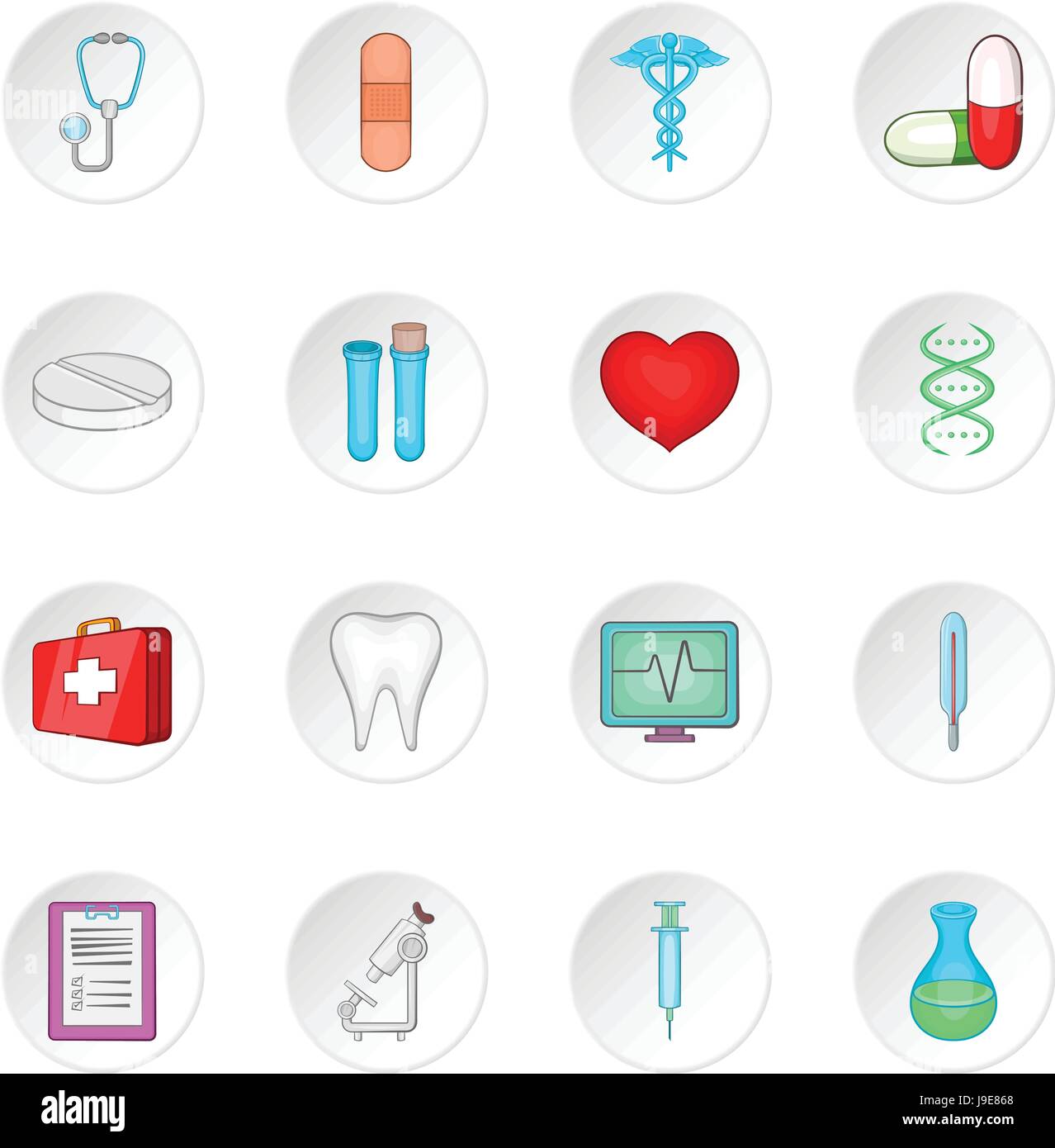 Medicine icons set, cartoon style Stock Vector Image & Art - Alamy