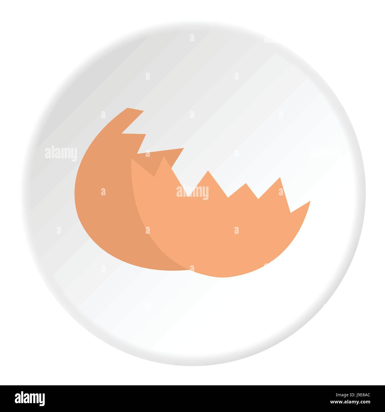 Eggshell icon, flat style Stock Vector Image & Art - Alamy