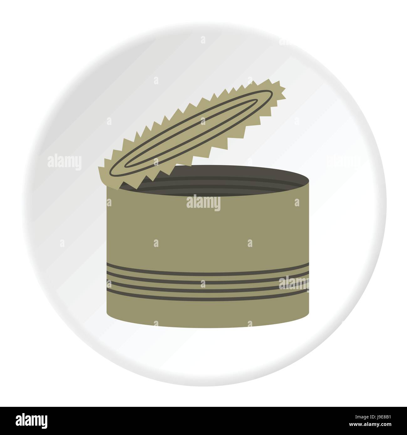 Opened tin can closeup Stock Vector Images - Alamy