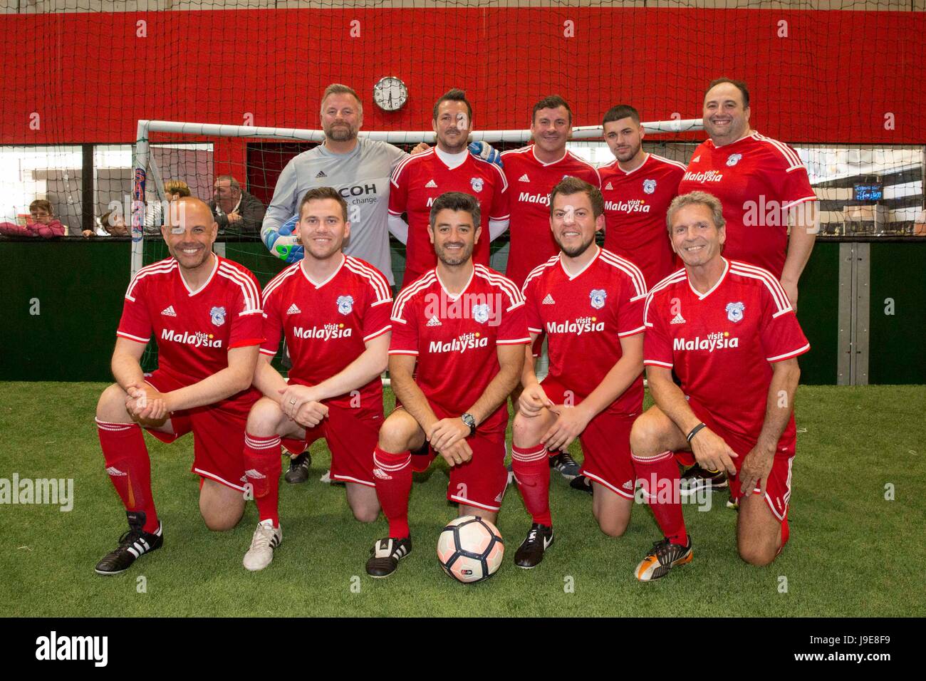 A team of celebrities ahead of the Match for Manchester celebrity and ...