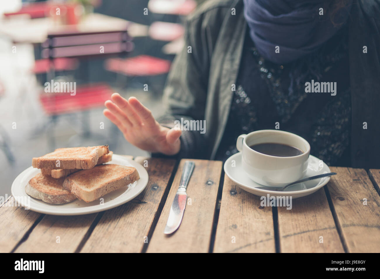 Person saying no thanks to food hi-res stock photography and images - Alamy