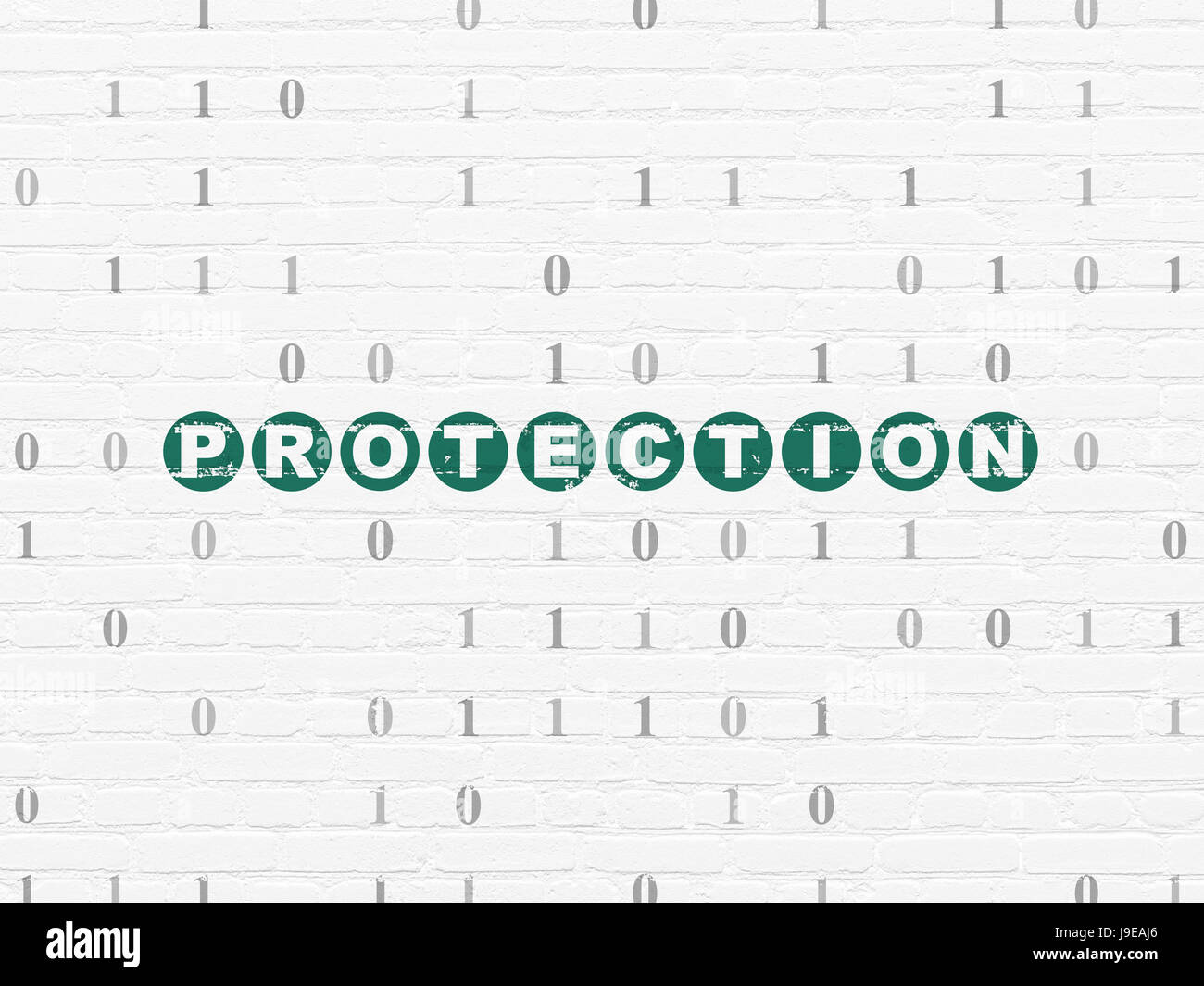 Safety concept: Protection on wall background Stock Photo - Alamy
