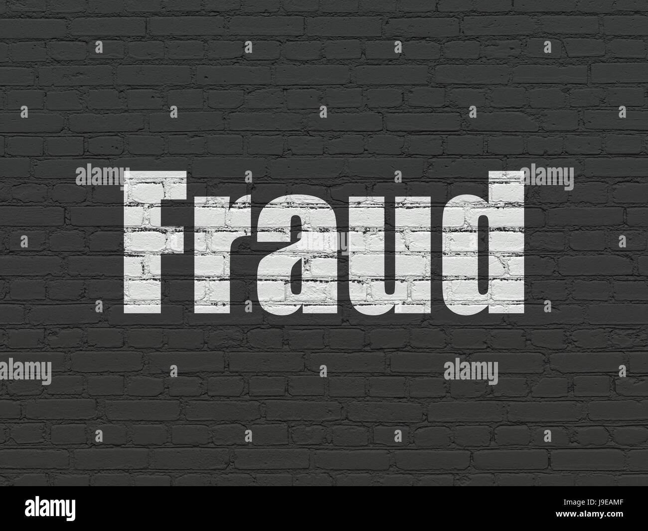 Security concept: Fraud on wall background Stock Photo - Alamy