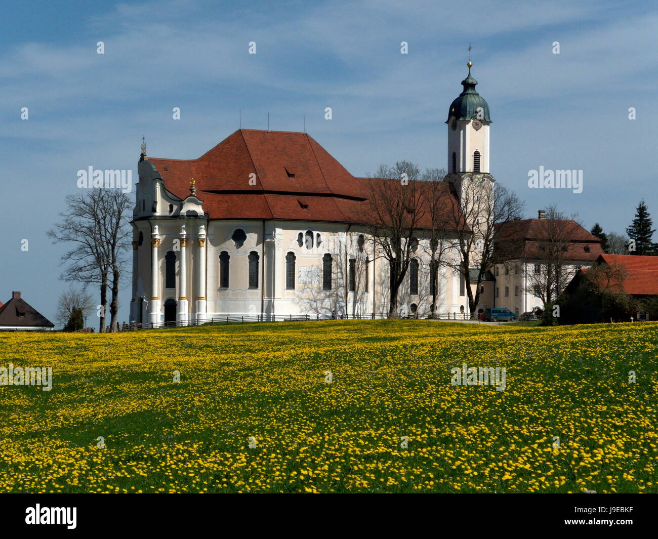 religion, church, bavaria, monastery, convent, pointed at, blue ...