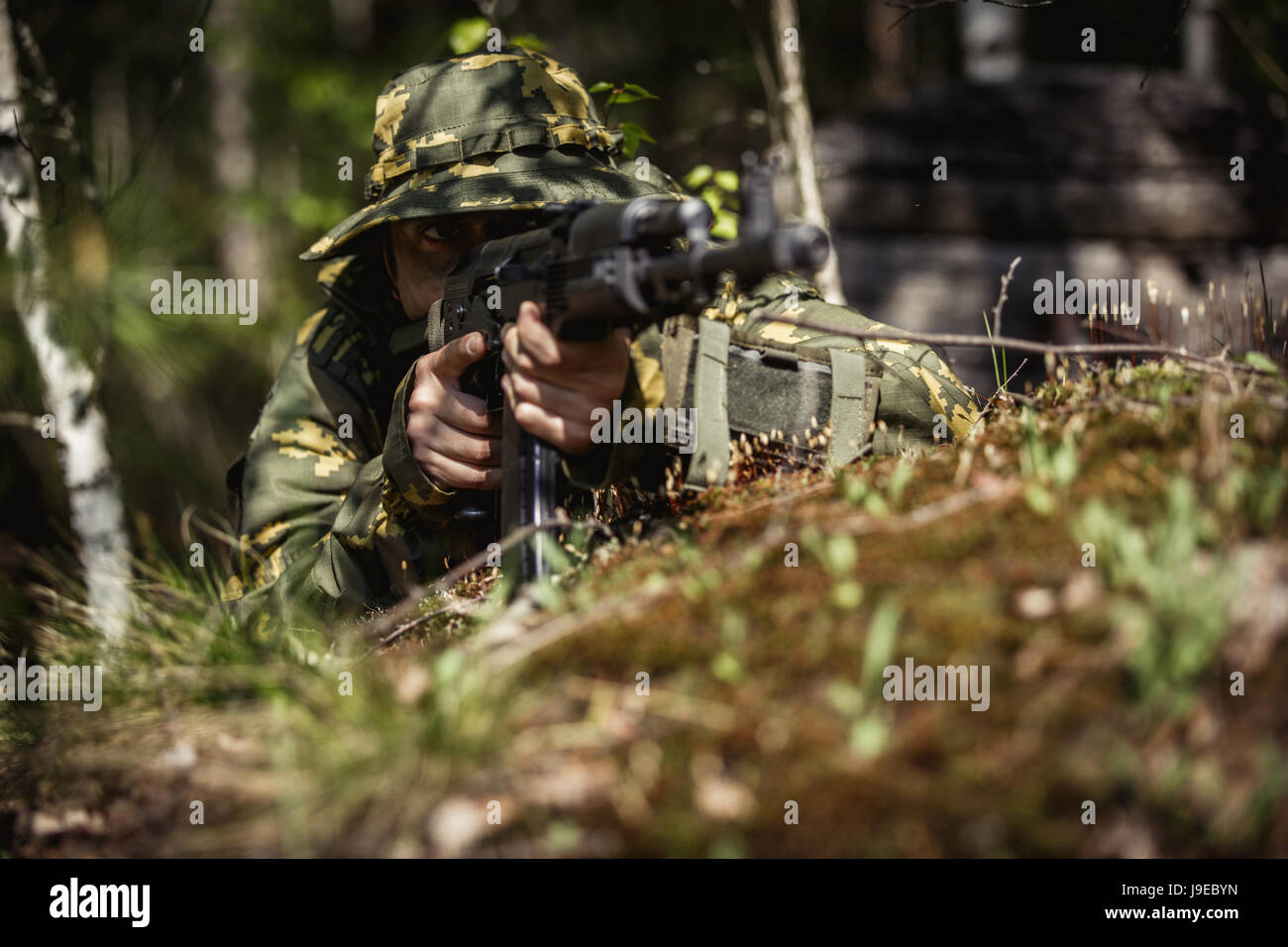 Portrait of soldier in uniforms Stock Photo - Alamy