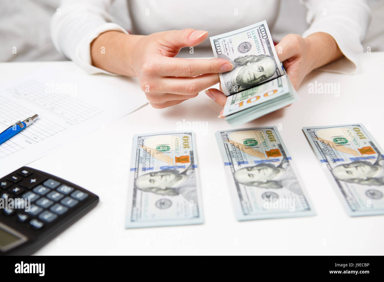 Hands counting money, close up Stock Photo - Alamy