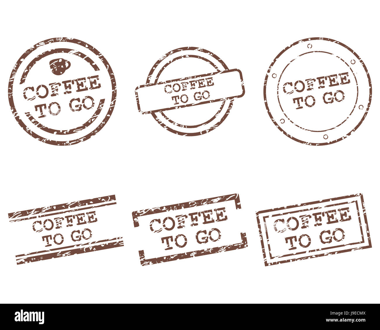 coffee to go stamp Stock Photo - Alamy