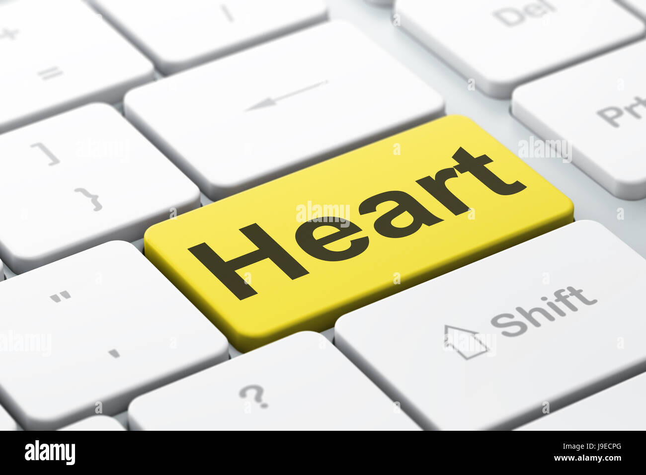 Healthcare concept: Heart on computer keyboard background Stock Photo ...