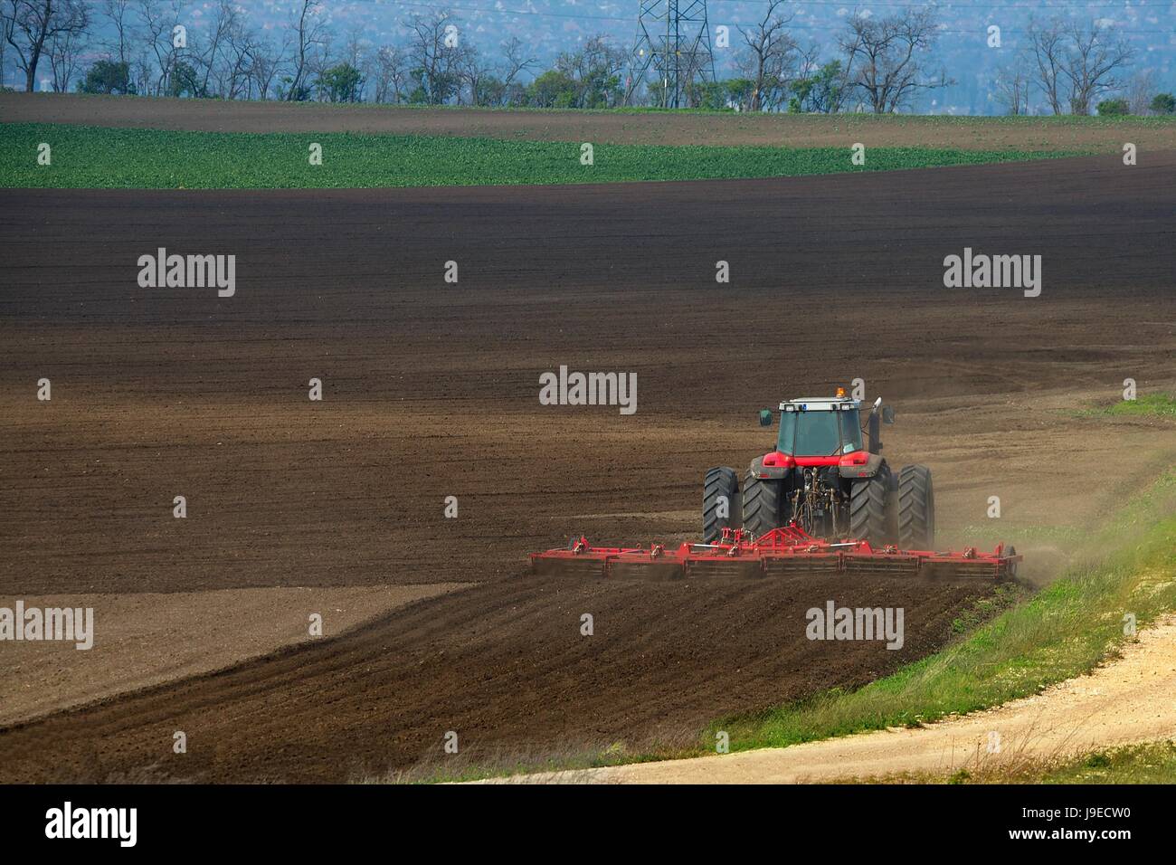 agriculture, farming, field, work, factory, tractor, cultivated, robot ...