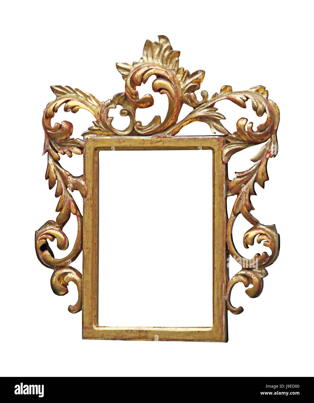 isolated, vintage, decor, retro, carved, frame, gold, framework, object ...