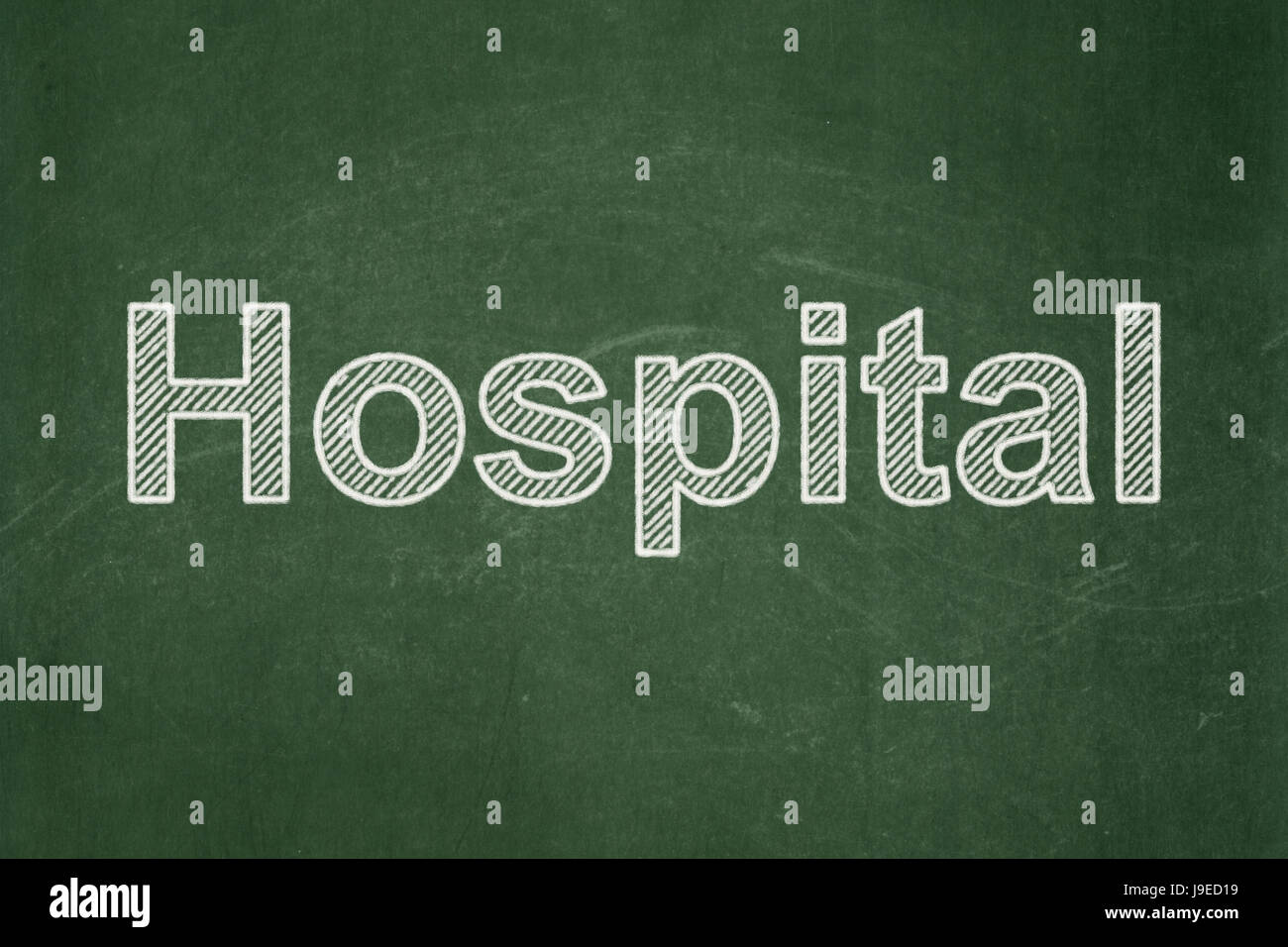 Healthcare concept: Hospital on chalkboard background Stock Photo - Alamy