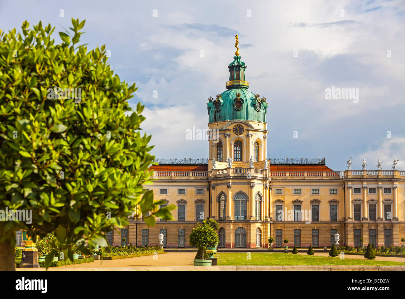 Charlottenburg Palace and garden in Berlin, Germany. The palace was ...