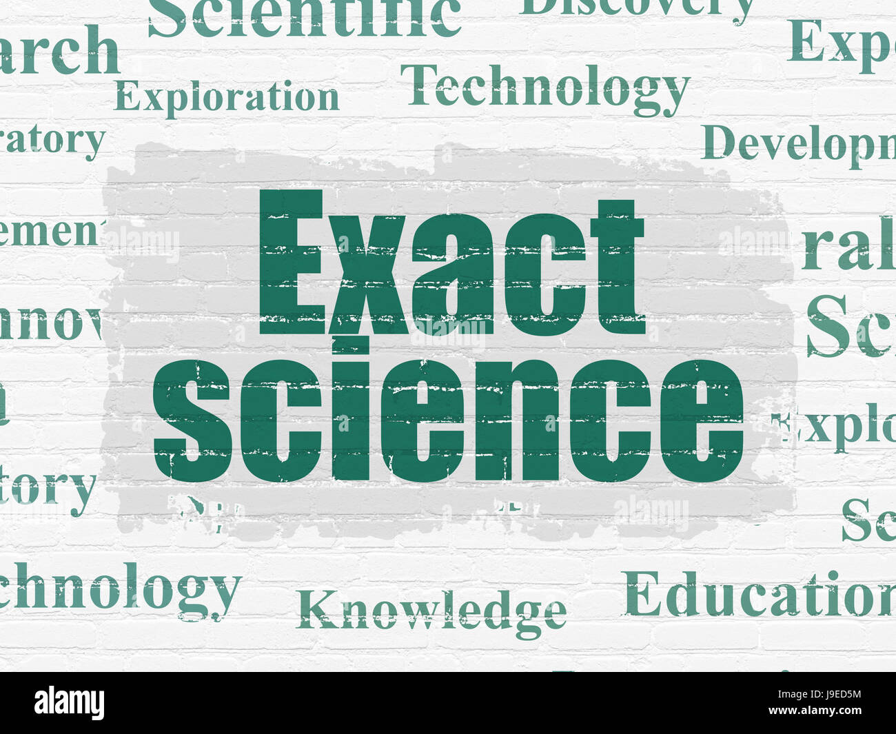 Science concept: Exact Science on wall background Stock Photo - Alamy