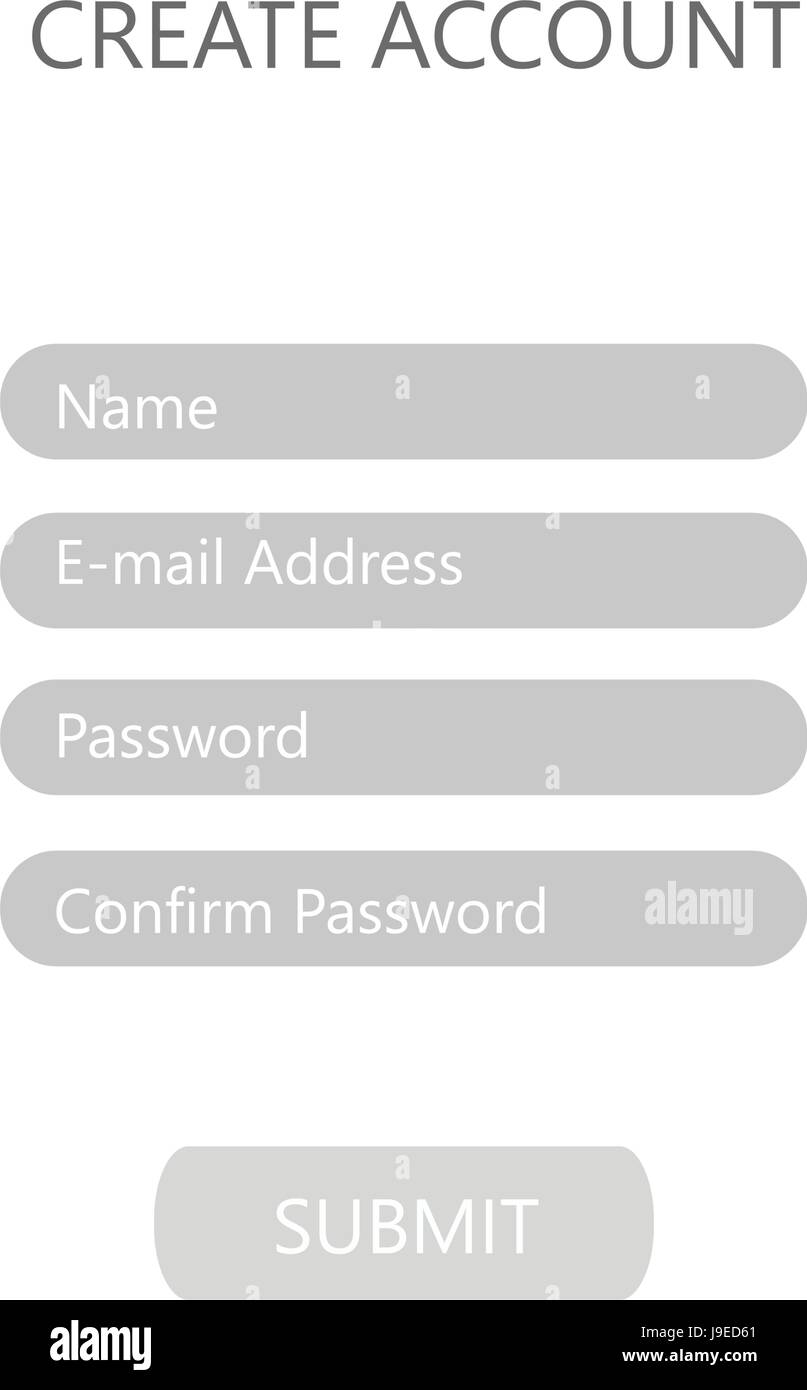 Online web registration form Stock Vector Images - Alamy