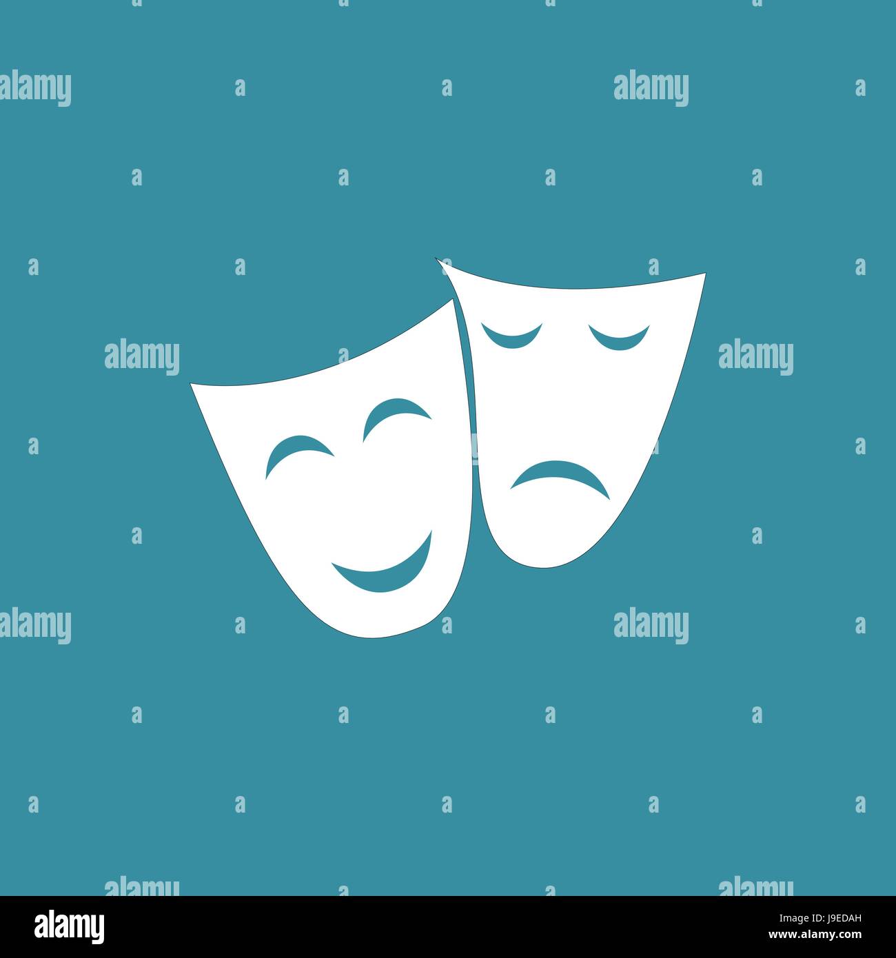 Theater masks vector illustration Stock Vector Image & Art - Alamy