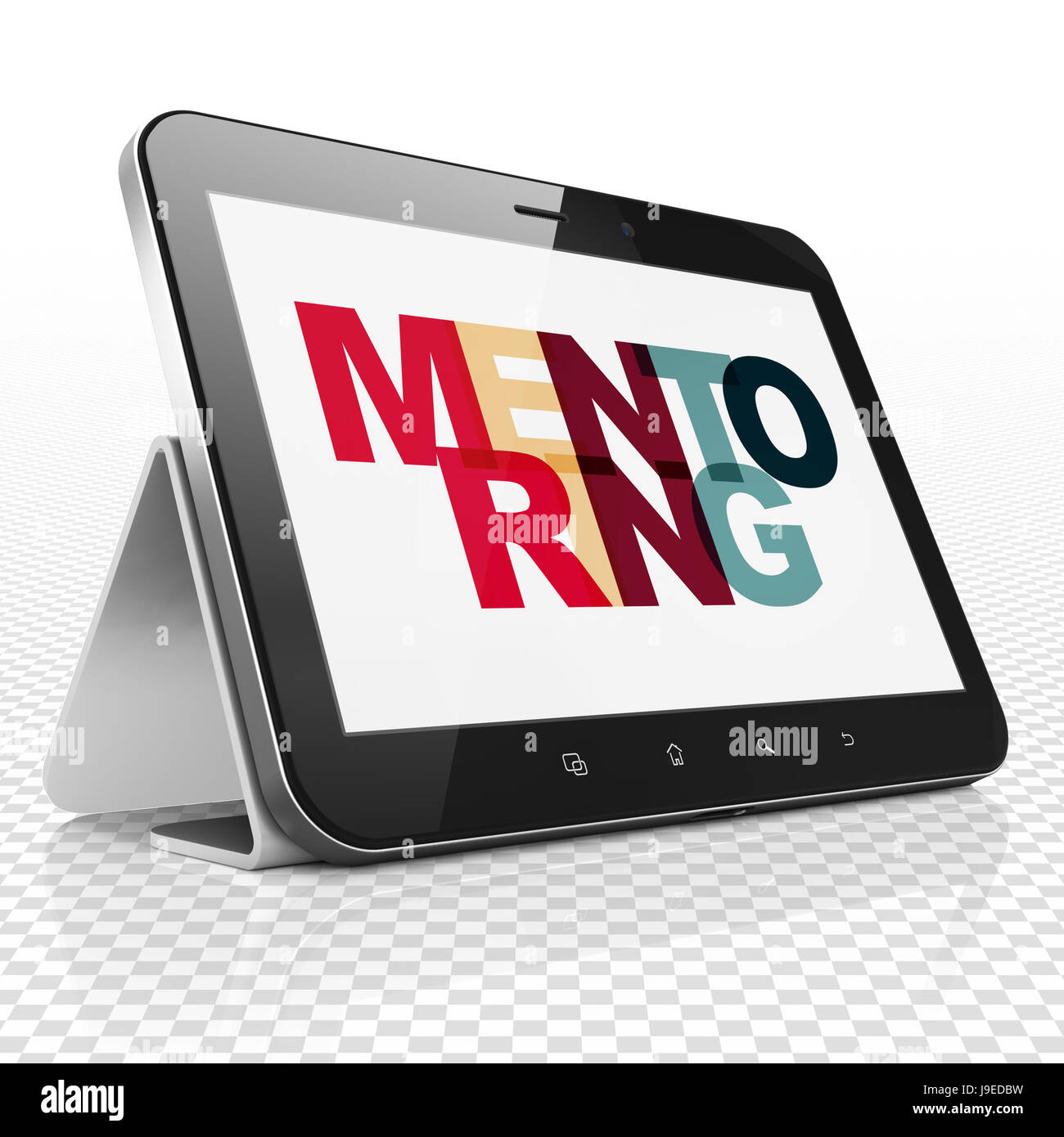 Learning concept: Tablet Computer with Mentoring on display Stock Photo ...