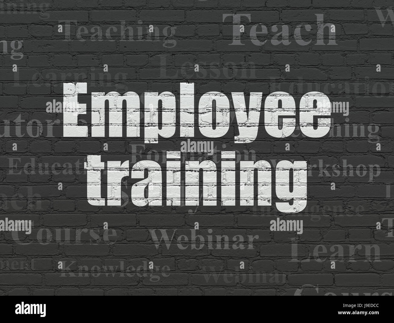 Learning concept: Employee Training on wall background Stock Photo - Alamy