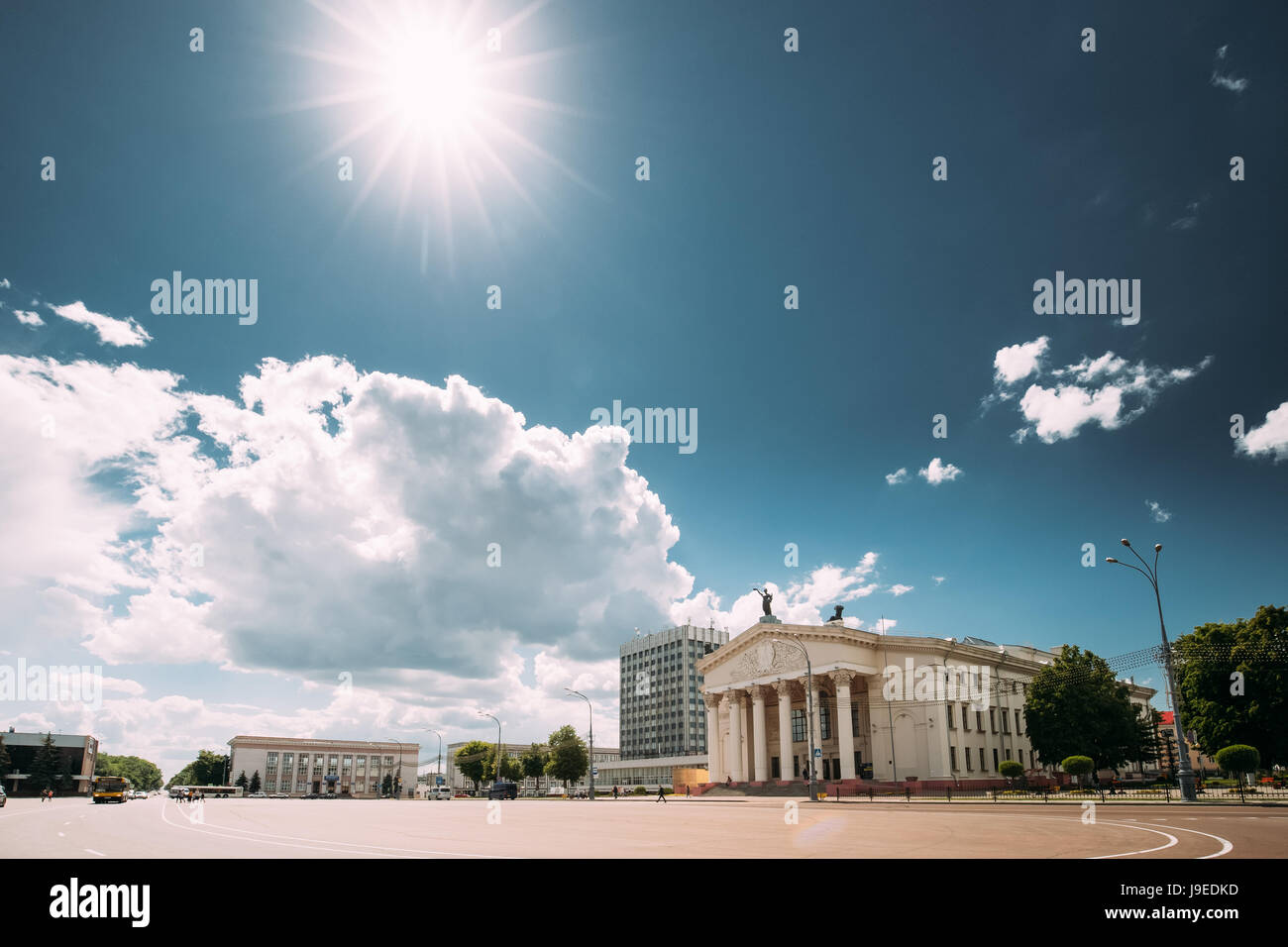Gomel, Belarus. Building Of Gomel Regional Drama Theatre On Lenin ...