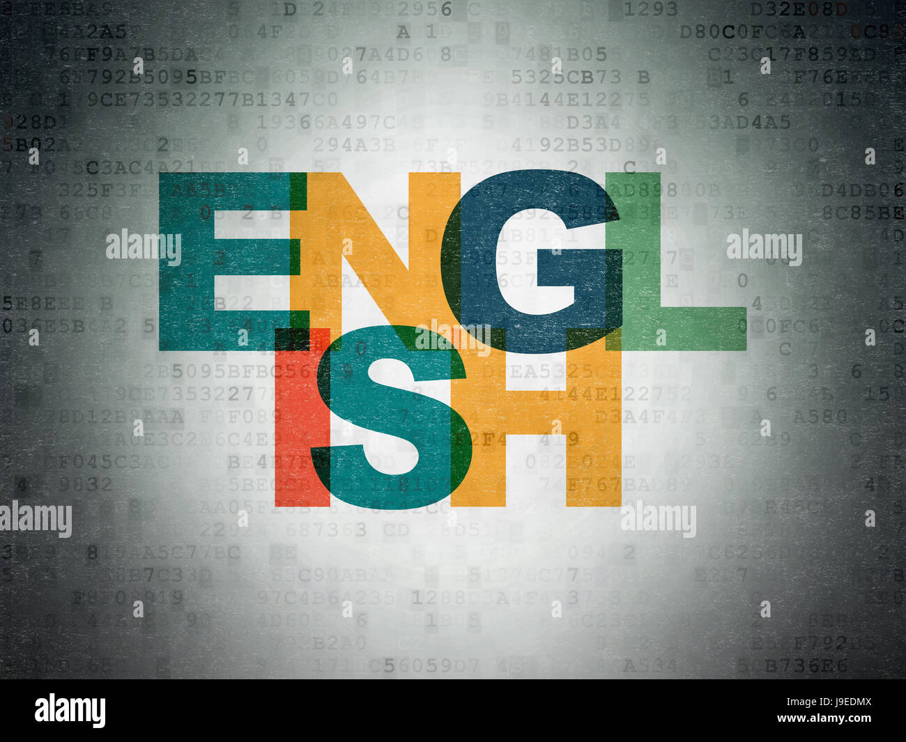 Education concept: English on Digital Data Paper background Stock Photo ...