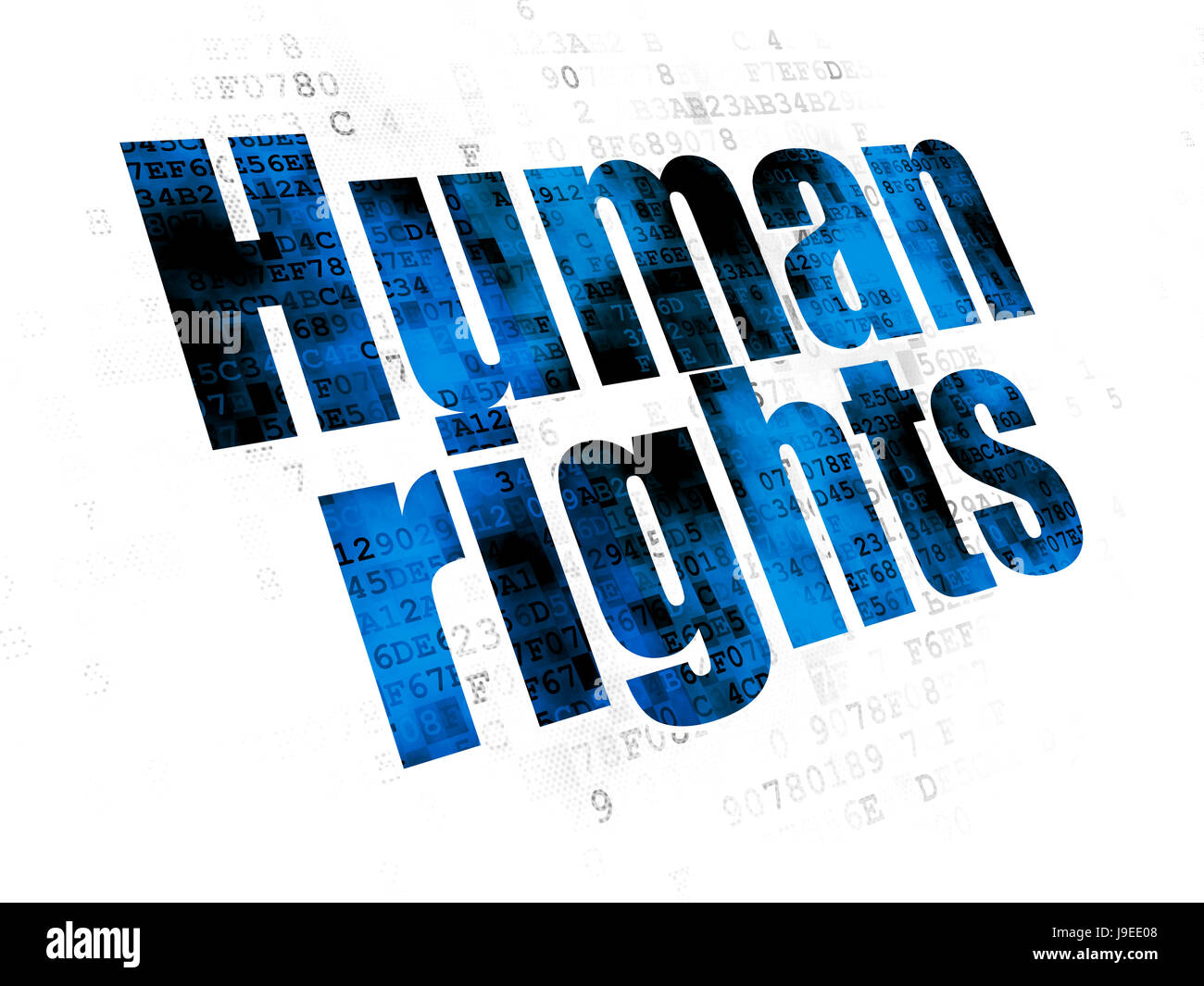 Political concept: Human Rights on Digital background Stock Photo - Alamy