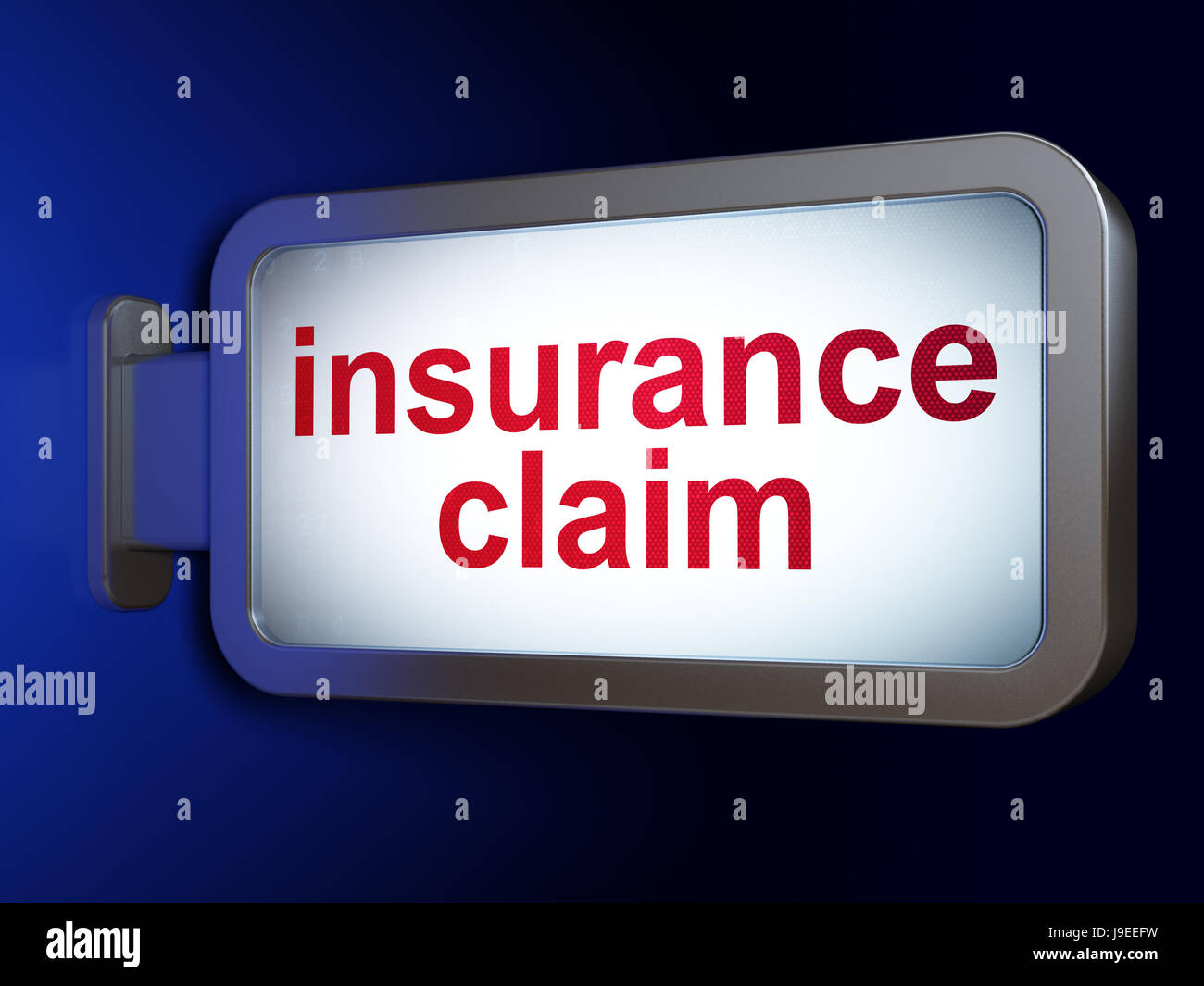 Insurance concept: Insurance Claim on billboard background Stock Photo ...