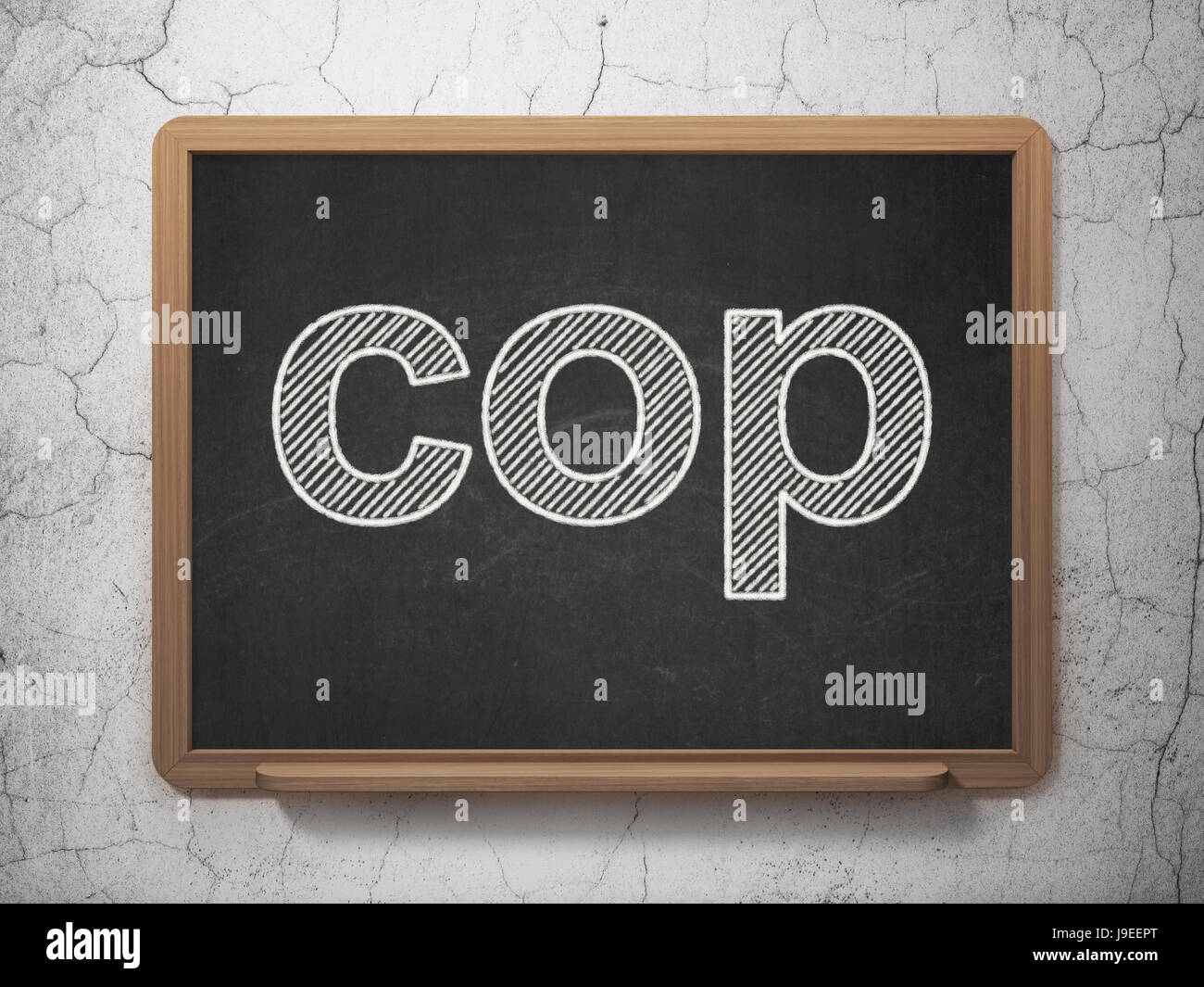 Law concept: Cop on chalkboard background Stock Photo - Alamy