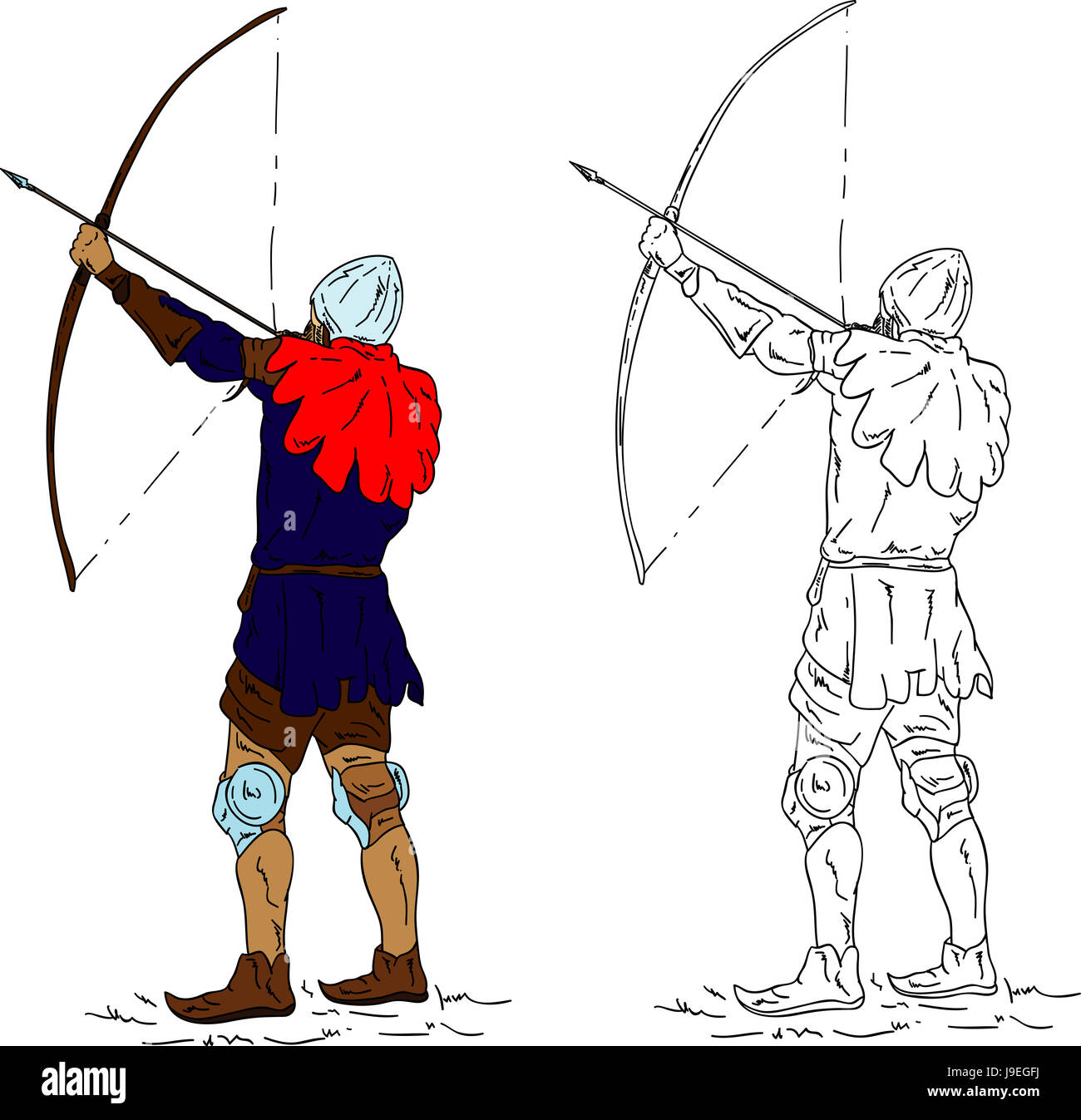 Medieval Archer Outline