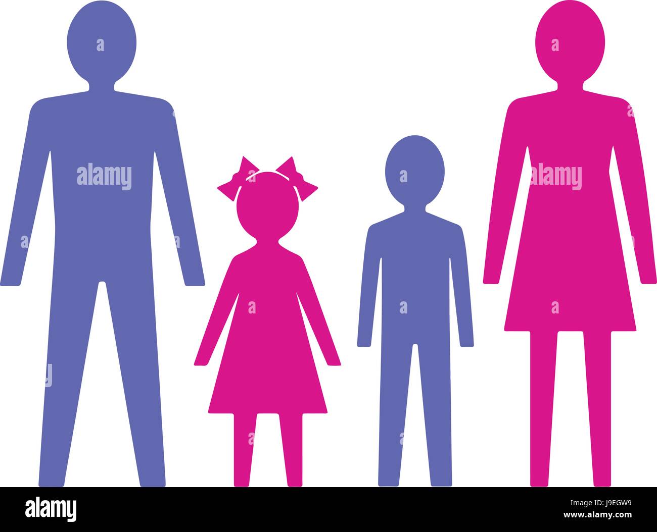 Family with children. Vector illustration Stock Vector Image & Art - Alamy
