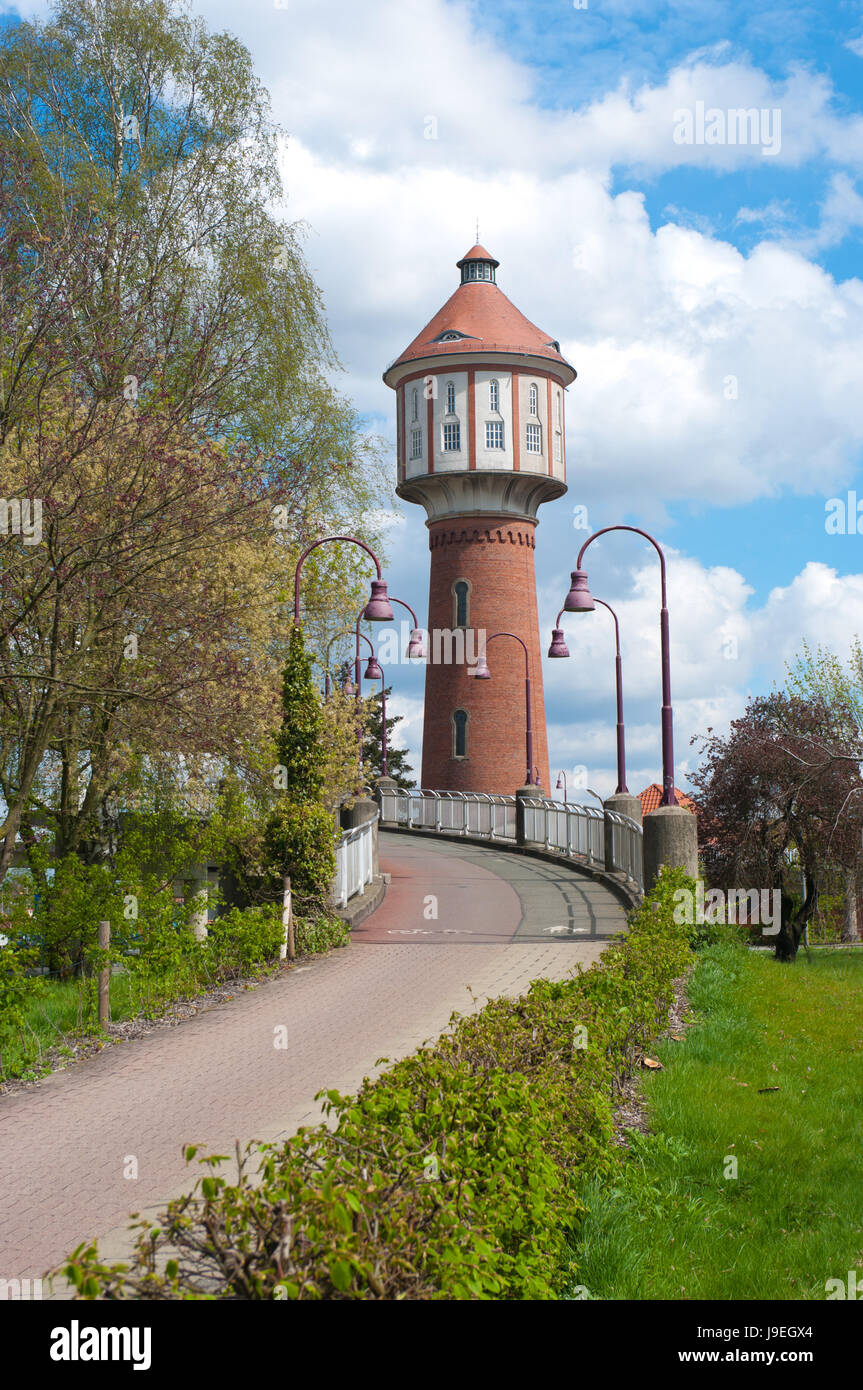 monument, germany, german federal republic, water tower, reservoir ...