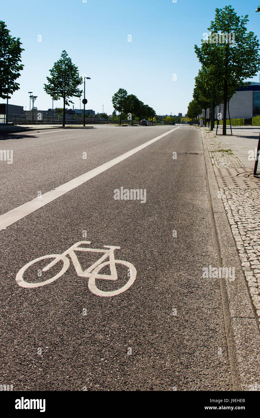 sign, signal, city, town, biker, asphalt, cycle track, bike, bicycle ...