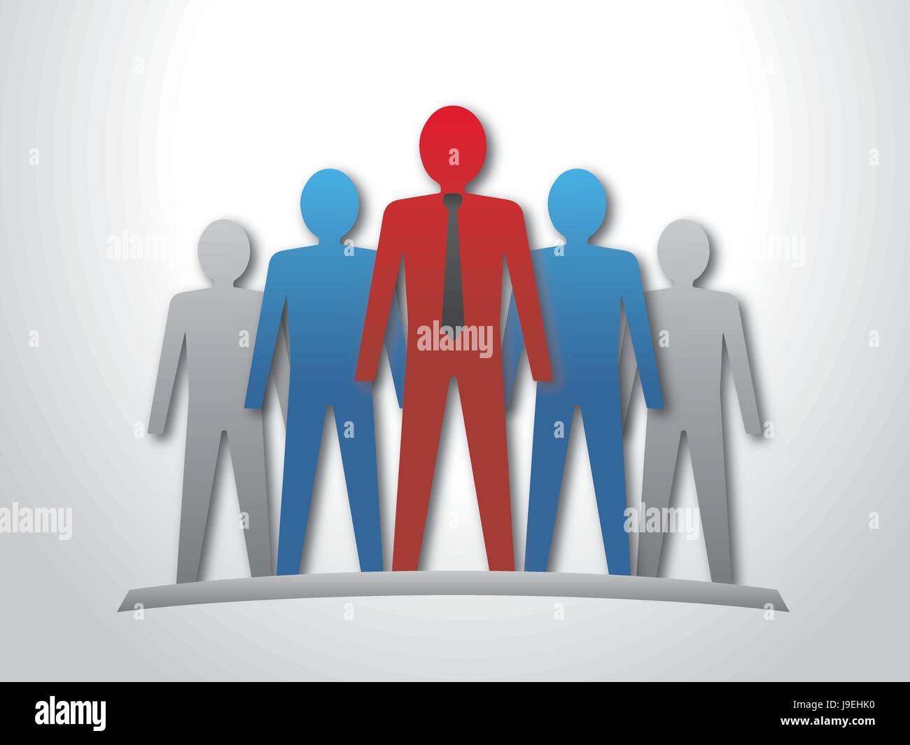 Leader and his team. Vector illustration Stock Vector Image & Art - Alamy