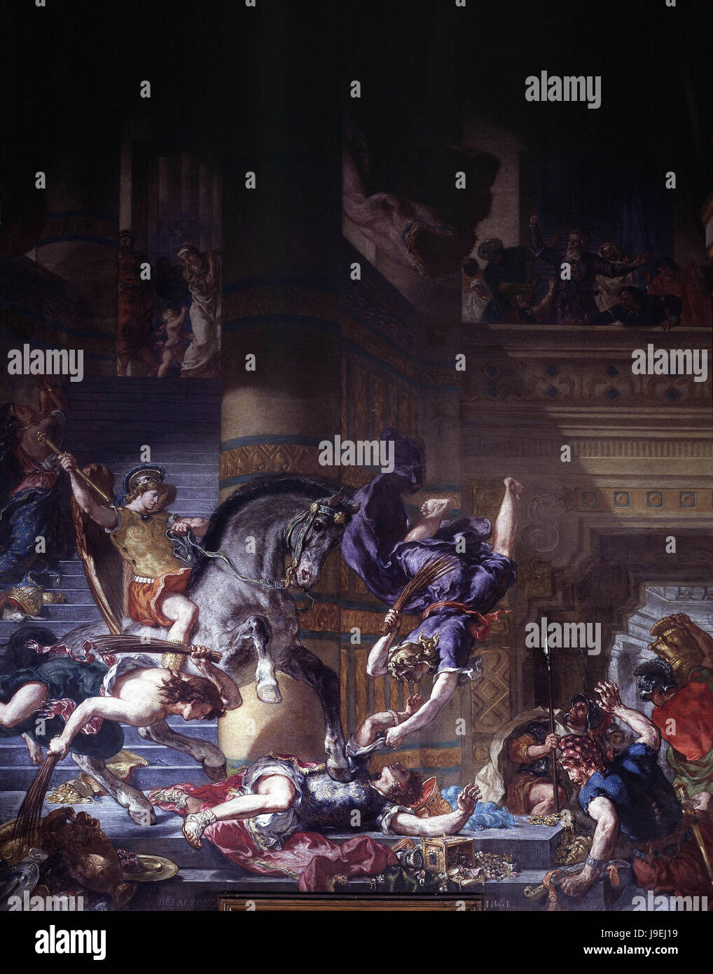 Eugène Delacroix - Heliodorus driven from the temple 1861 Stock Photo ...