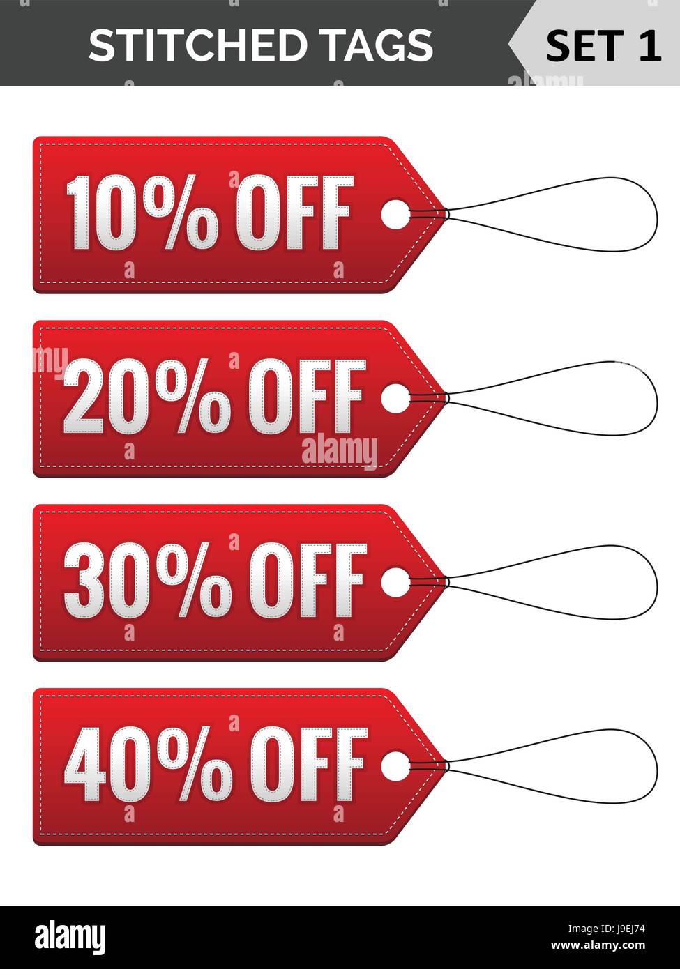 Set red discount tags Stock Vector Images - Alamy