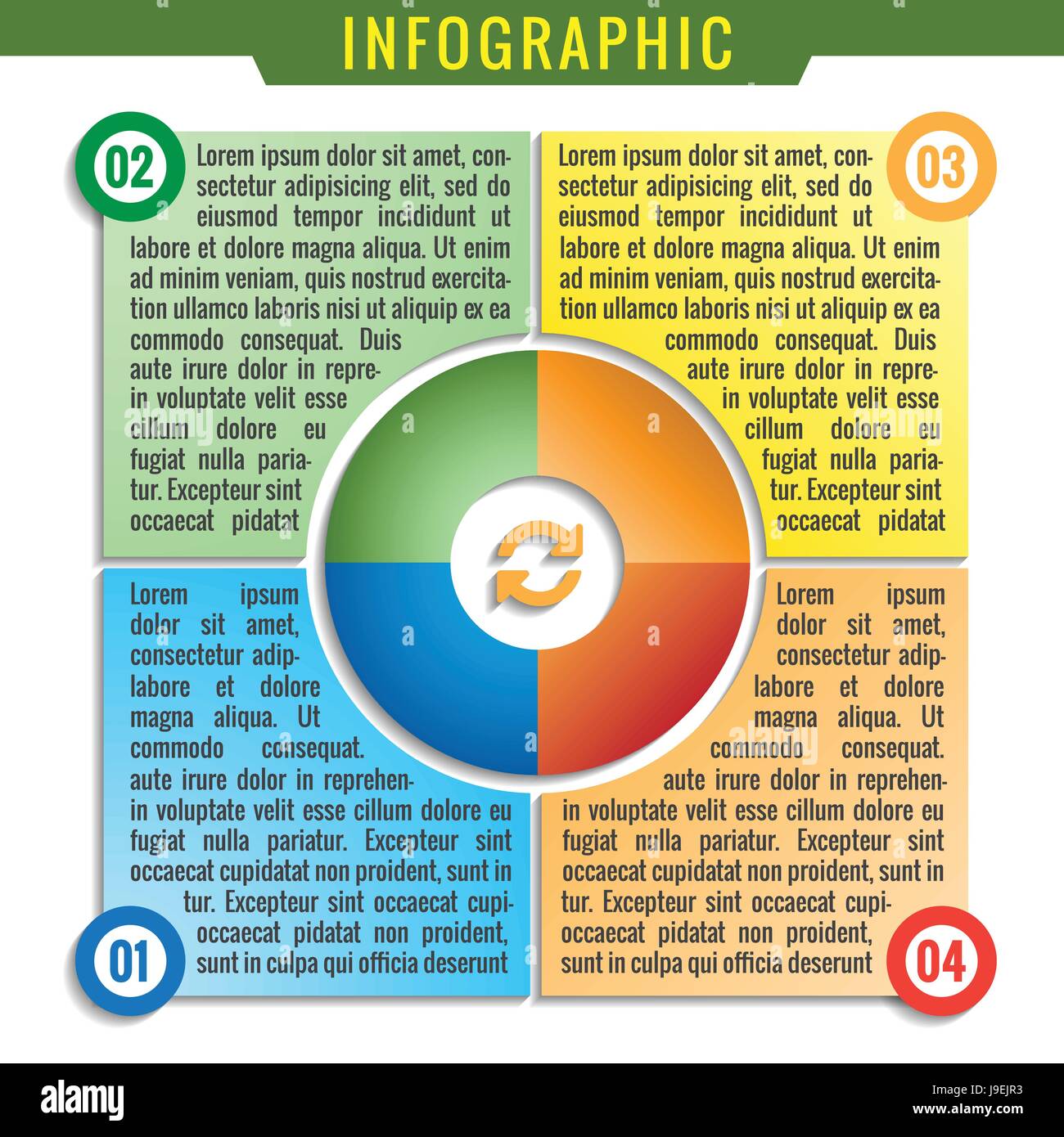 Simply infographic, four parts template Stock Vector Image & Art - Alamy