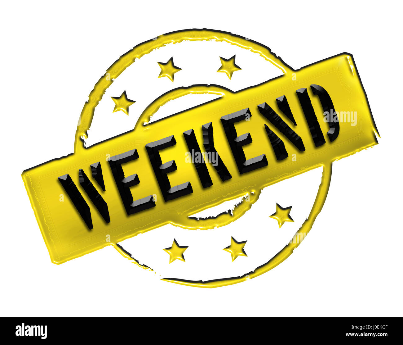 weekend, week, isolated, caution, end, weekend, important, banner ...