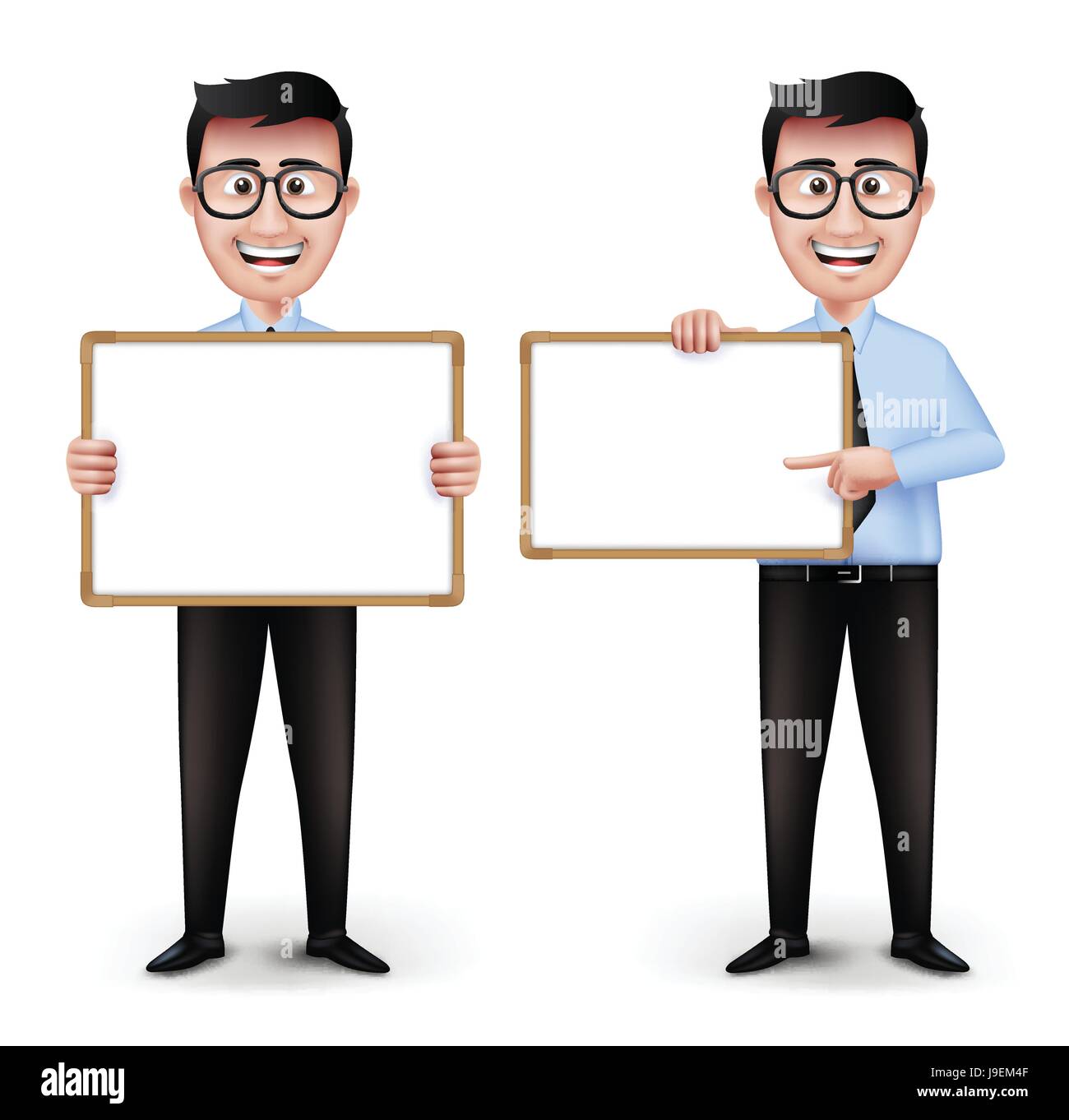 Vector Set of Smart Professor or Business Man Characters With ...