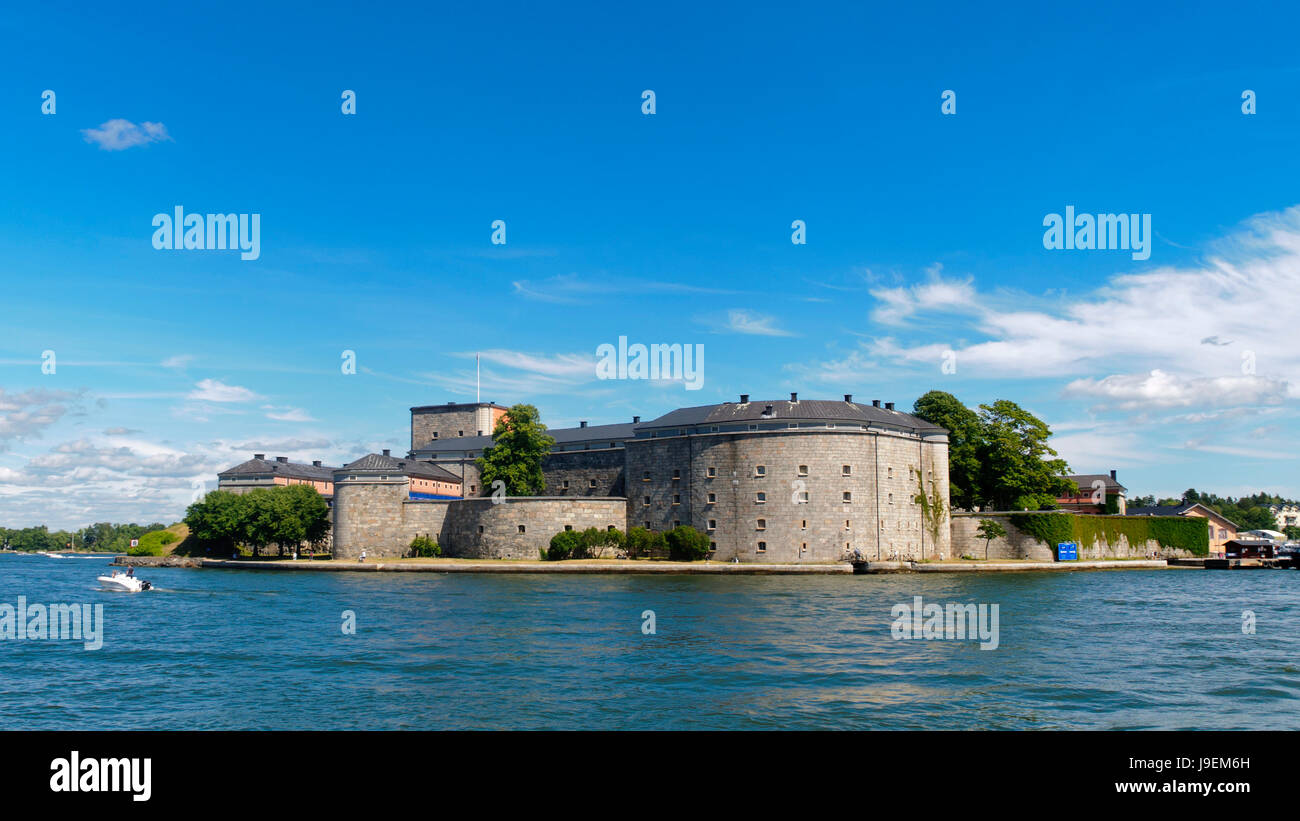 sweden, fortress, defensive, water, blue, tower, stone, antique, sweden ...