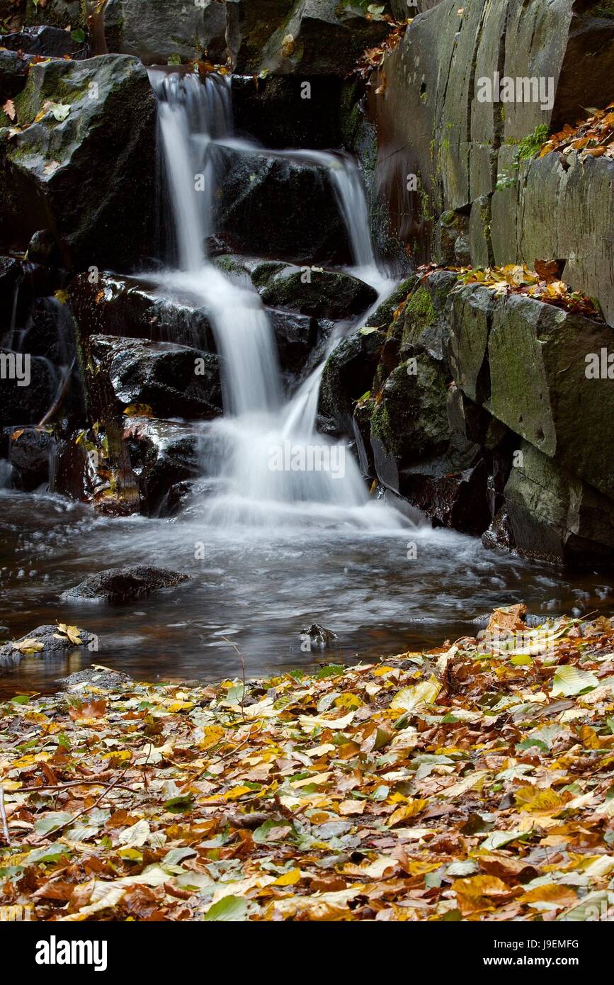 flow, stream, waterfall, smooth, splash, rocks, water, fall, autumn ...