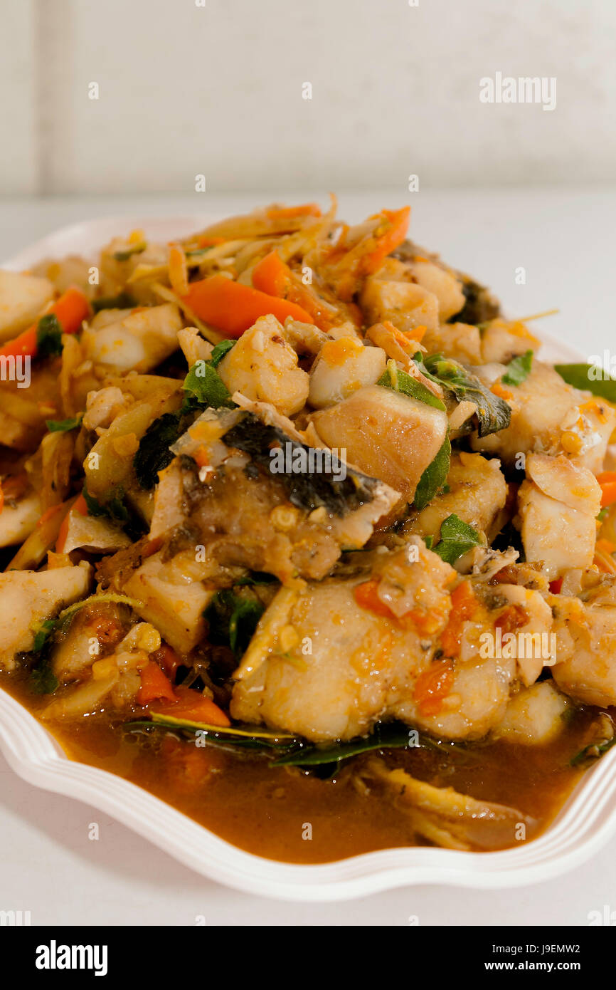 spicy fried fish for healthy Stock Photo - Alamy