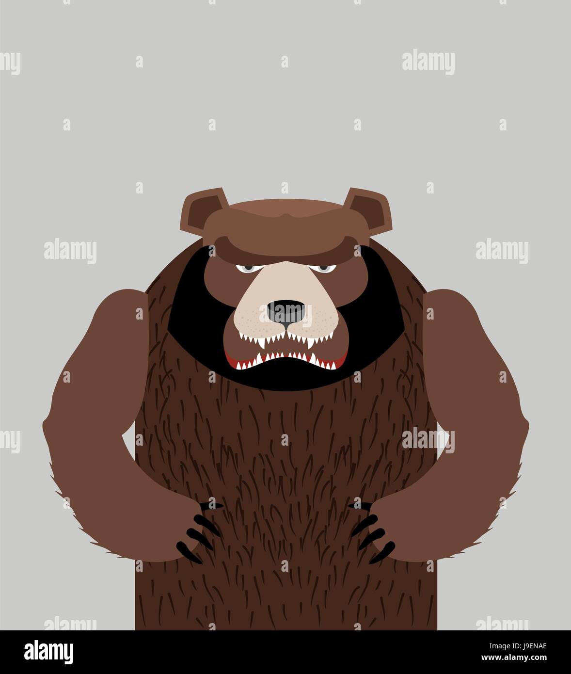 Angry Bear Standing Drawing