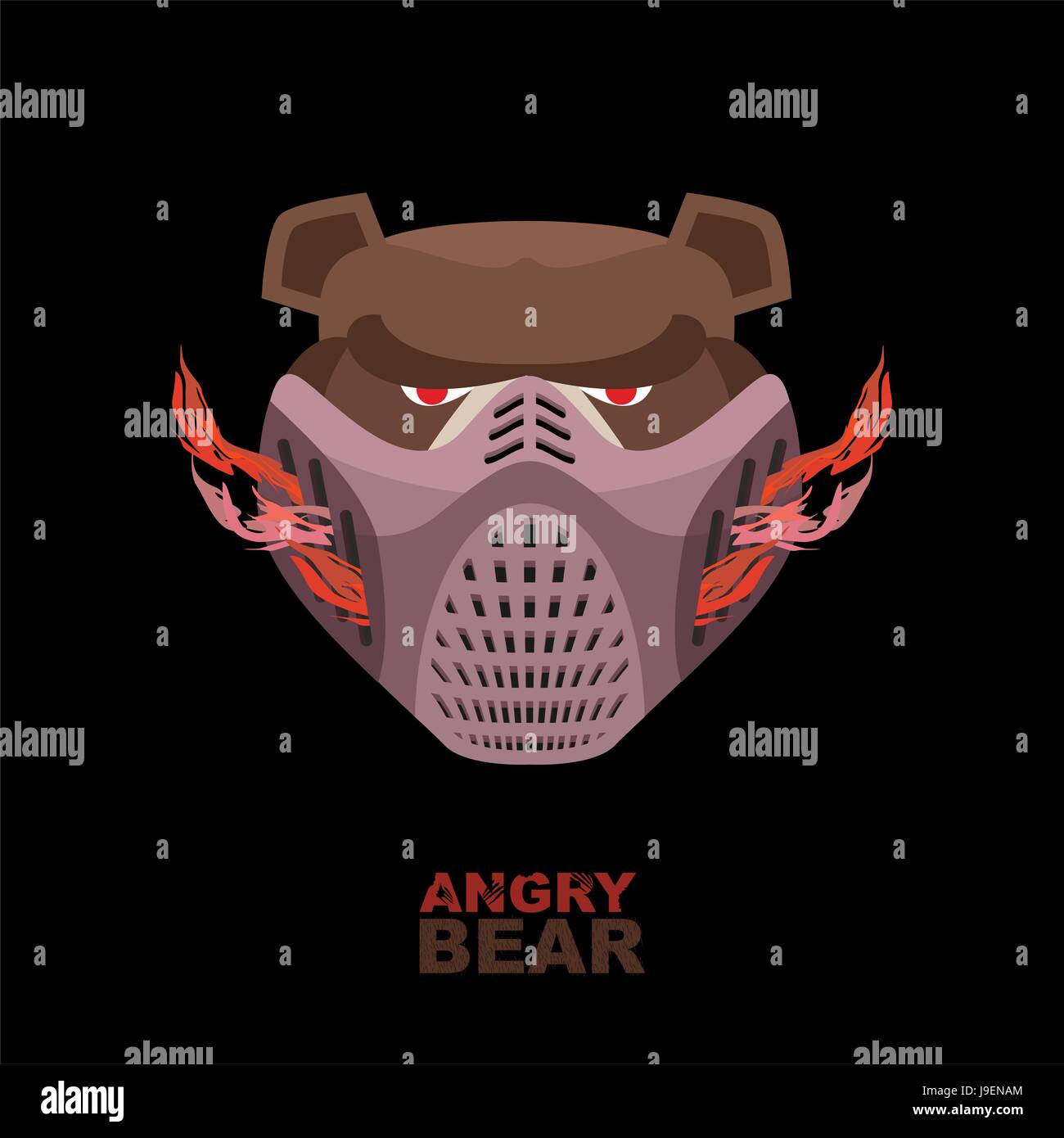 Black bear growling teeth Stock Vector Images - Alamy