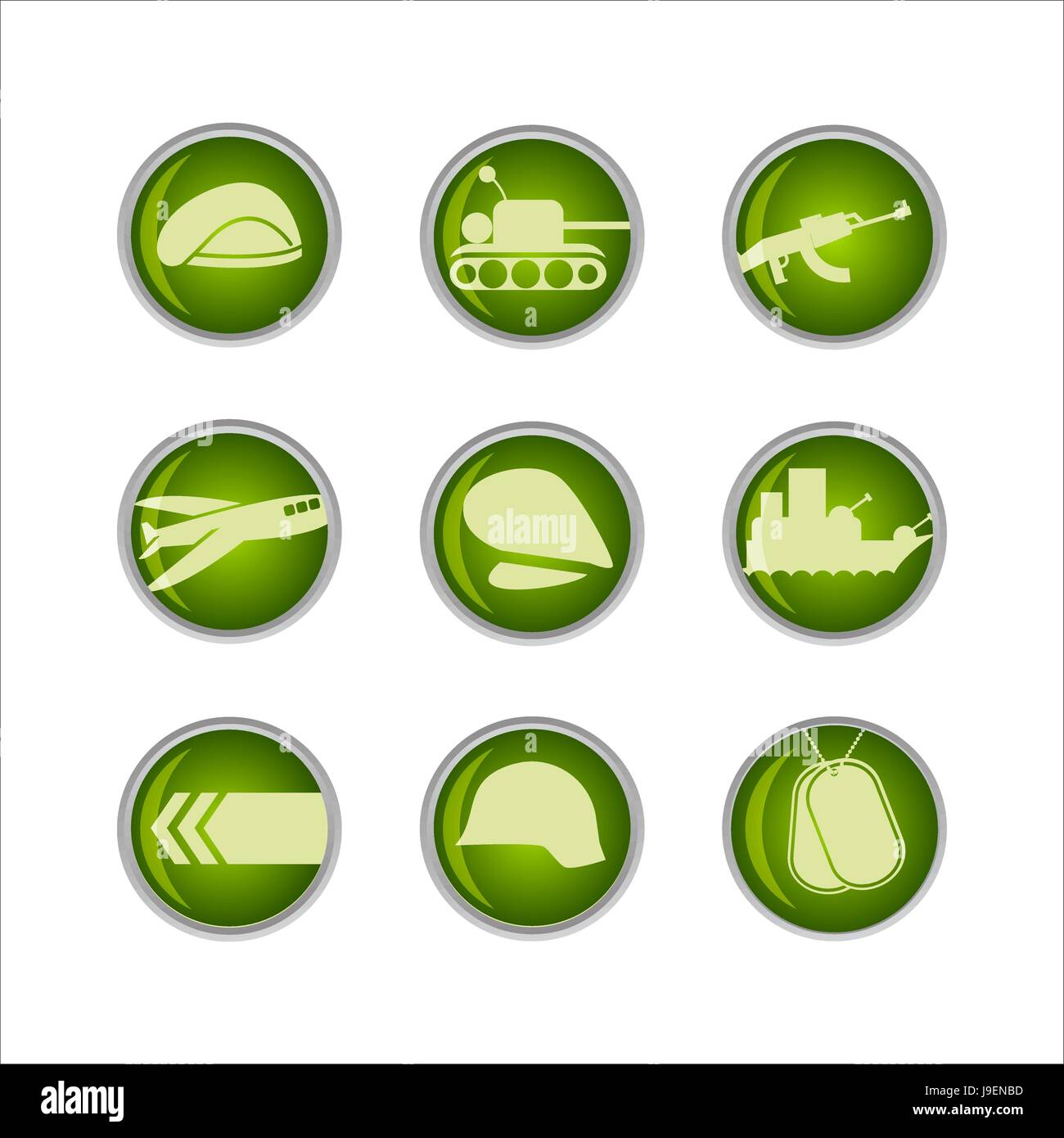 military icon set Stock Vector Image & Art - Alamy
