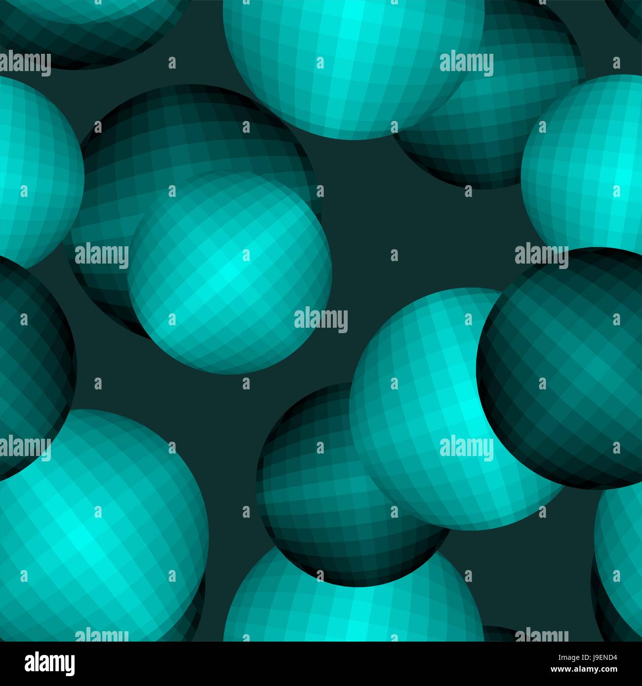 Balls seamless pattern. Circles 3D texture. Abstract background for ...